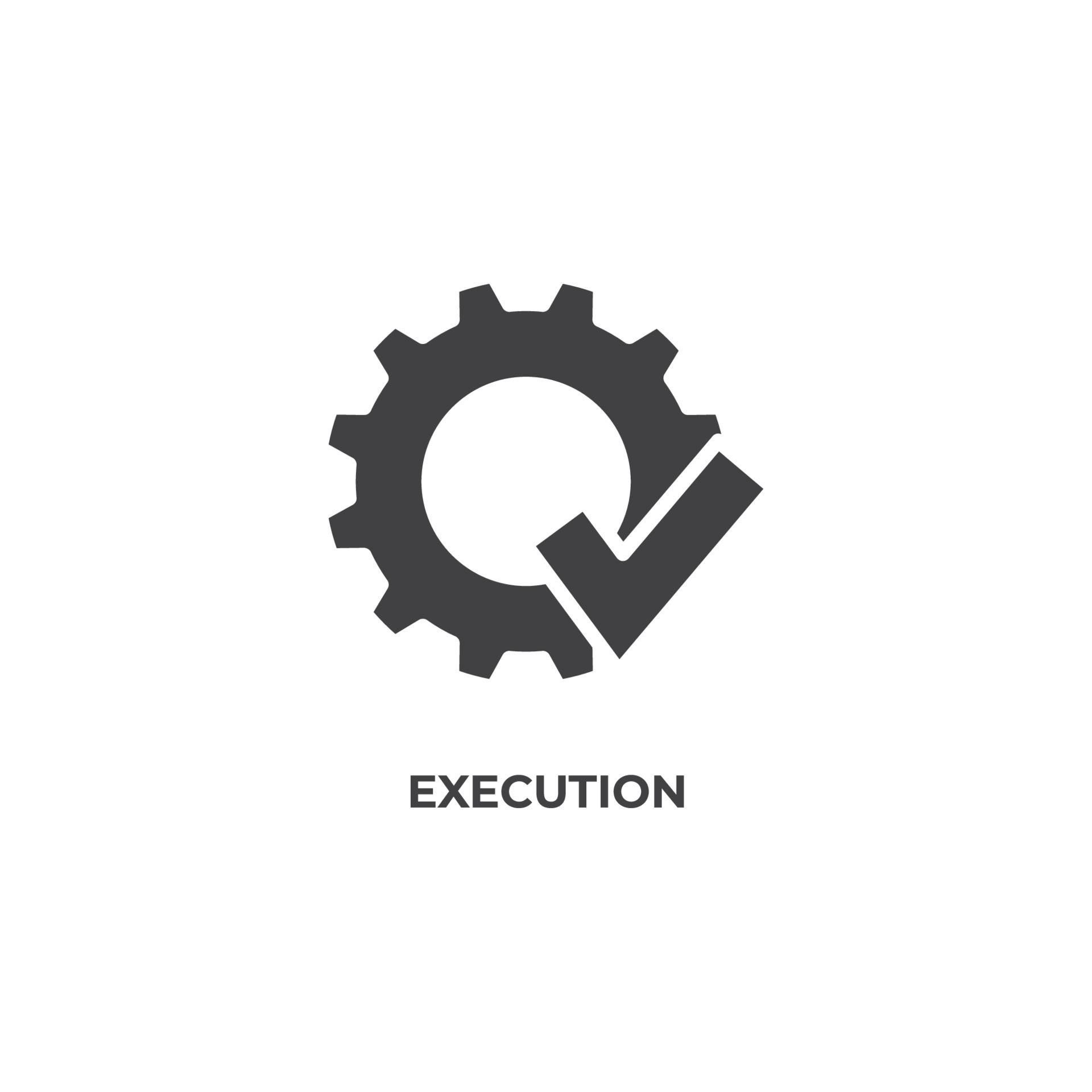 Vector sign of execution symbol is isolated on a white background. icon ... Vector sign of execution symbol is isolated on a white background. icon ...
