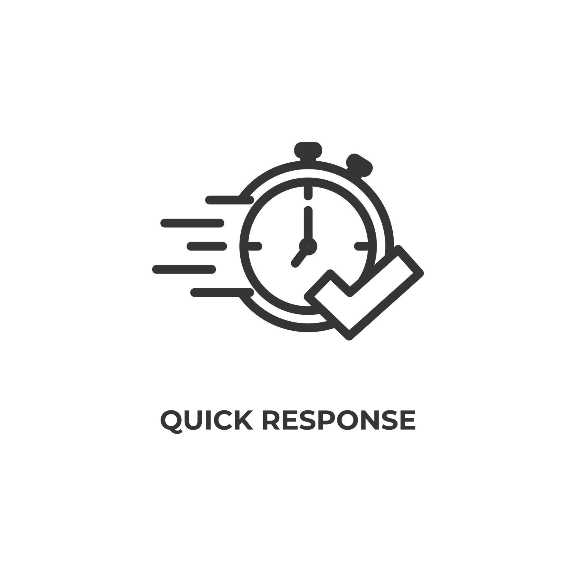 Vector sign of quick response symbol is isolated on a white background. icon color editable ...