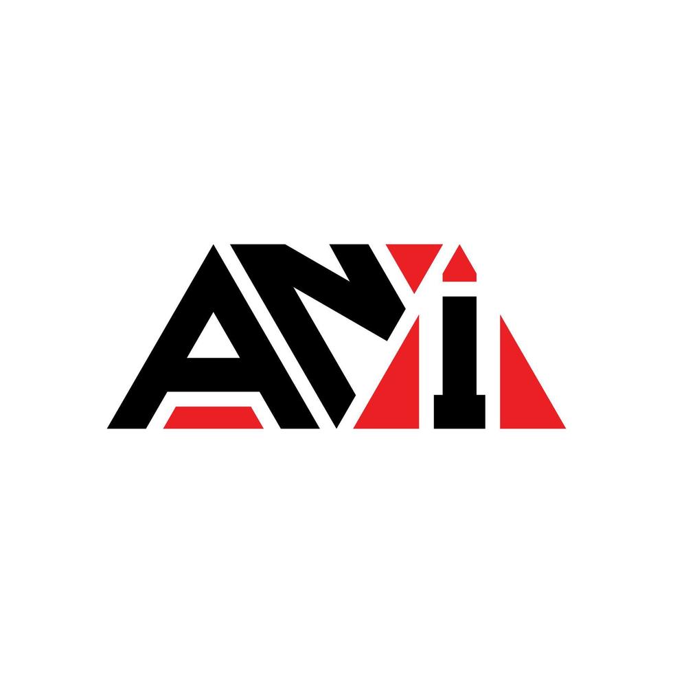 ANI triangle letter logo design with triangle shape. ANI triangle logo design monogram. ANI ...
