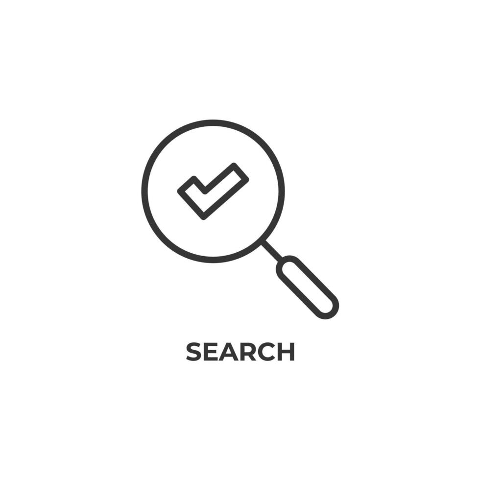 Vector sign of search symbol is isolated on a white background. icon ...