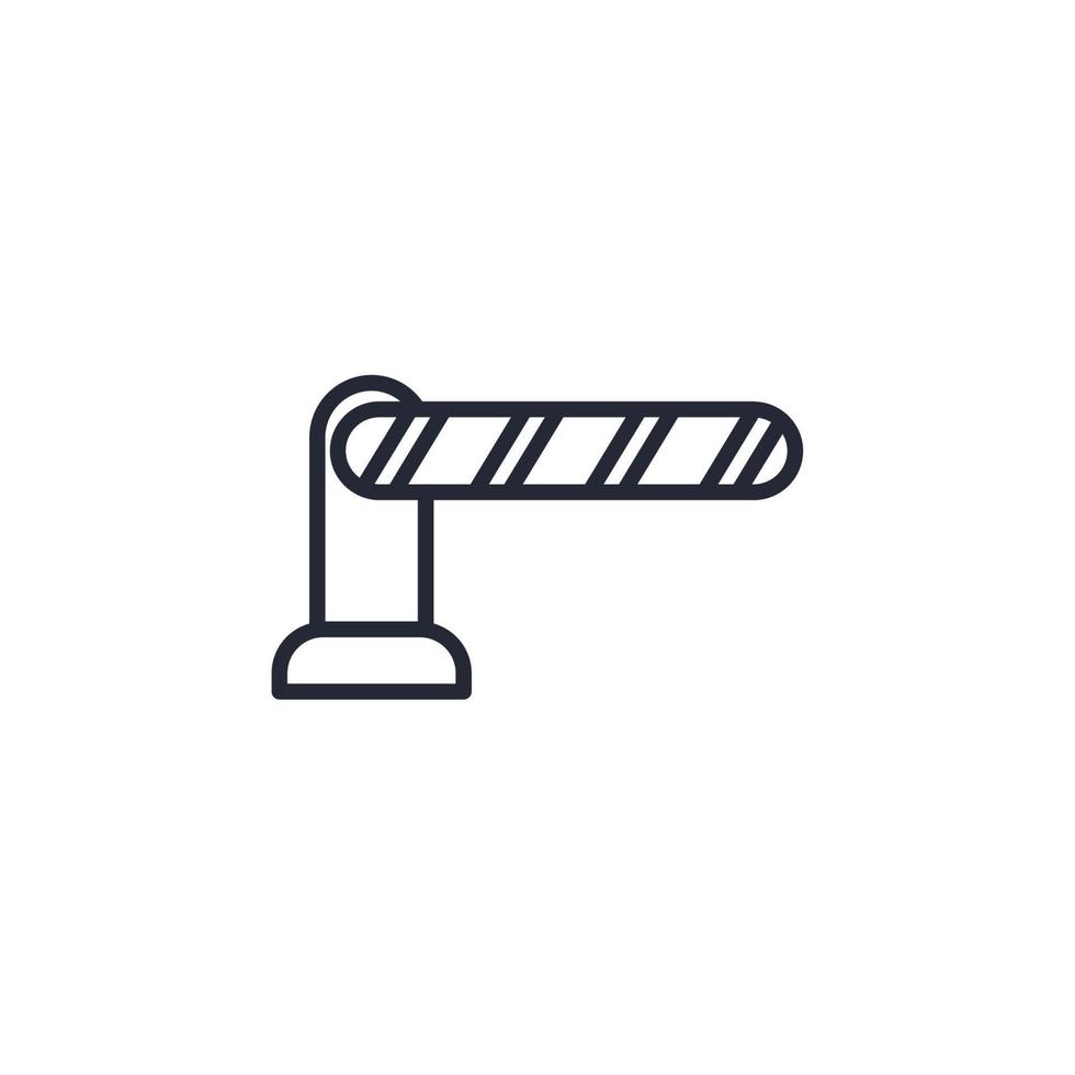 Vector Sign Of The Automatic Car Barrier Symbol Is Isolated On A White