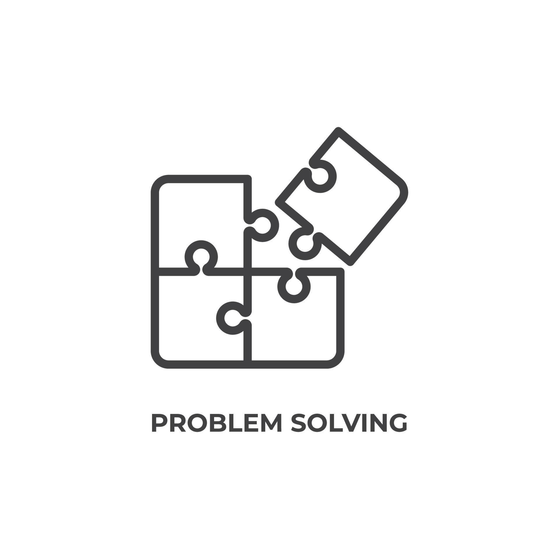 Vector Sign Of Problem Solving Symbol Is Isolated On A White Background Icon Color Editable