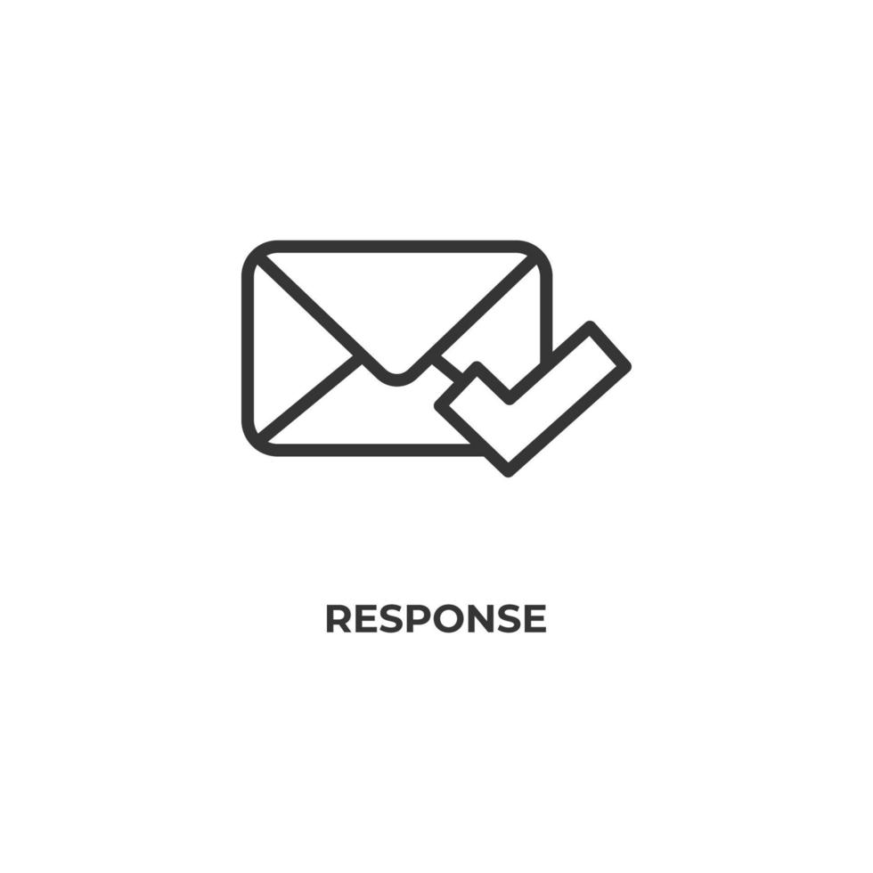 Vector Sign Of Response Symbol Is Isolated On A White Background Icon Color Editable 10052327