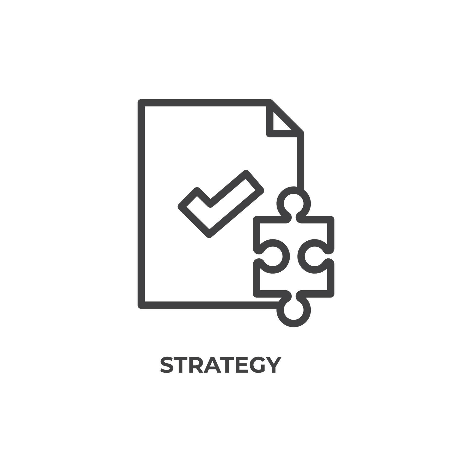 Vector sign of strategy symbol is isolated on a white background. icon ...