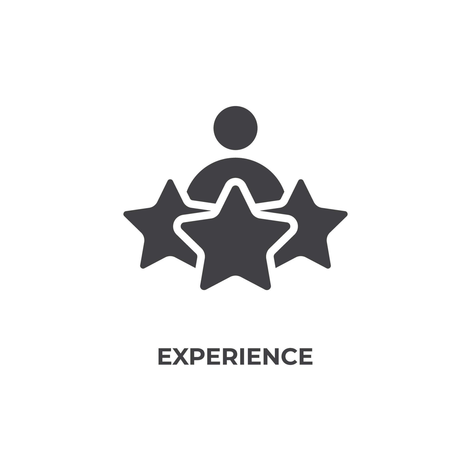 Vector sign of experience symbol is isolated on a white background ... Vector sign of experience symbol is isolated on a white background ...