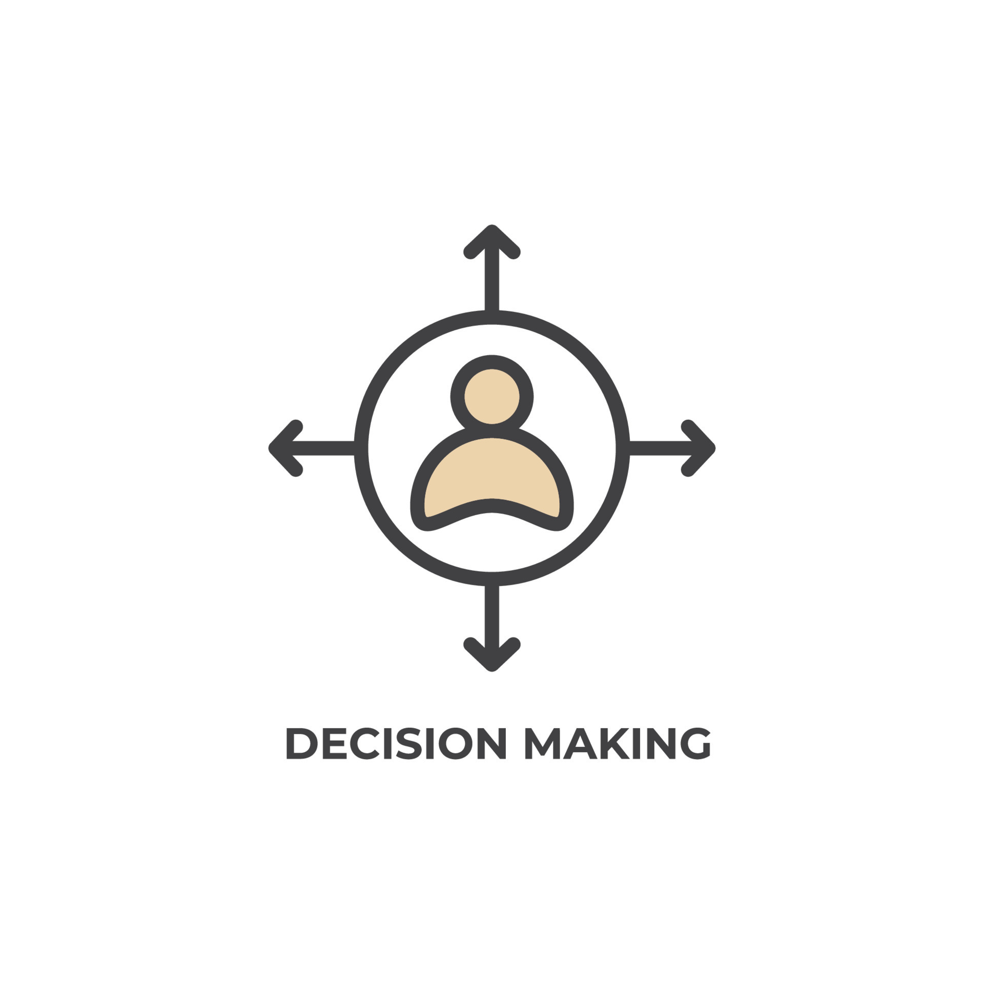 Vector Sign Of Decision Making Symbol Is Isolated On A White Background Icon Color Editable