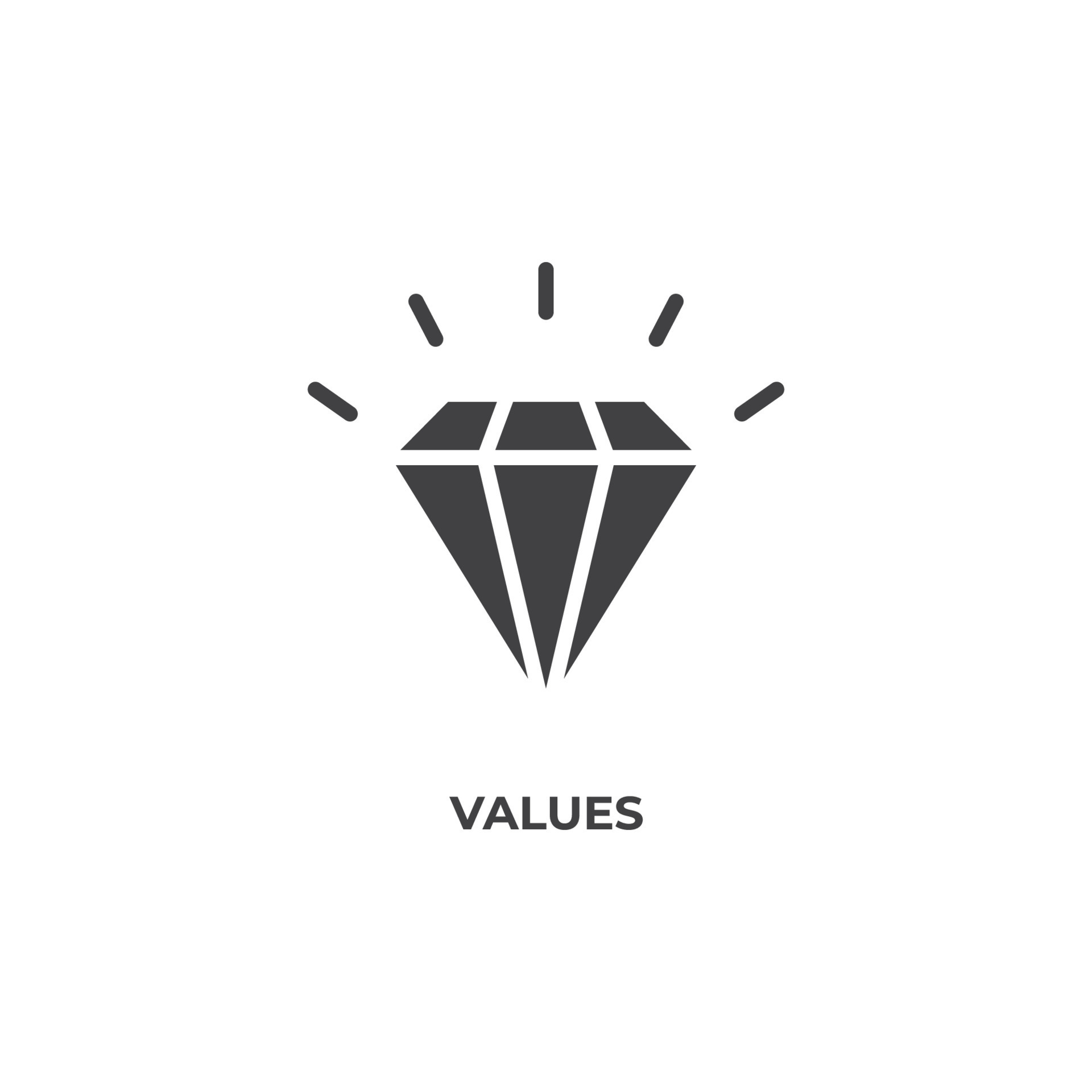 Vector Sign Of Values Symbol Is Isolated On A White Background Icon