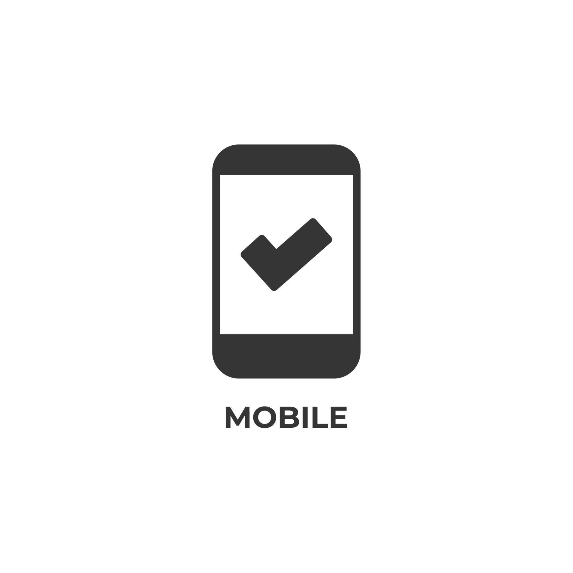 Vector sign of mobile symbol is isolated on a white background. icon ...