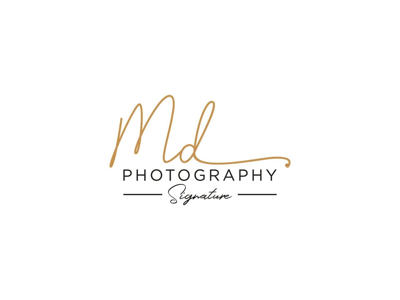 Letter Md Signature Logo Template Vector 10052865 Vector Art At Vecteezy