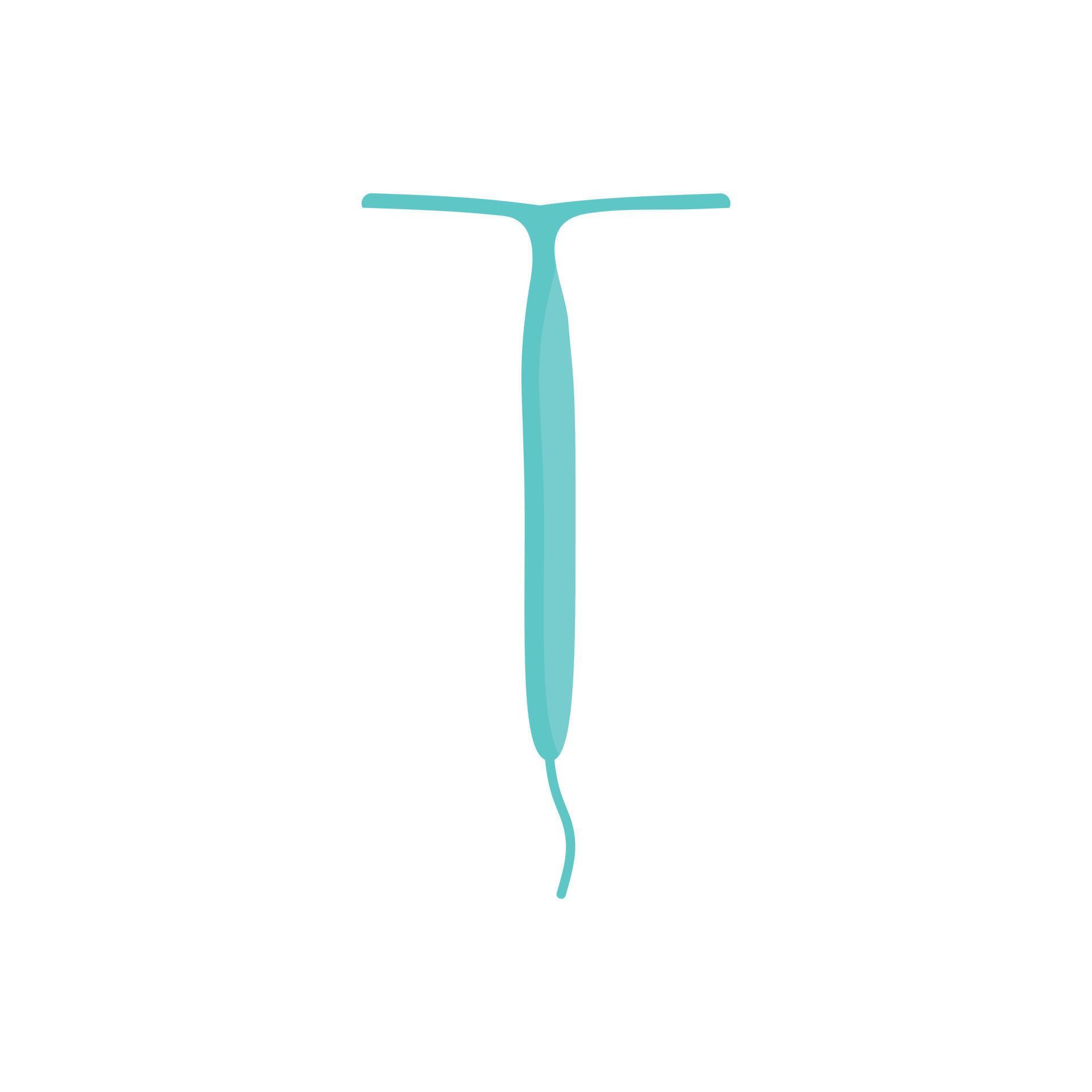 Hormonal Iud Copper Intrauterine Device Colored Flat Style Icon Women