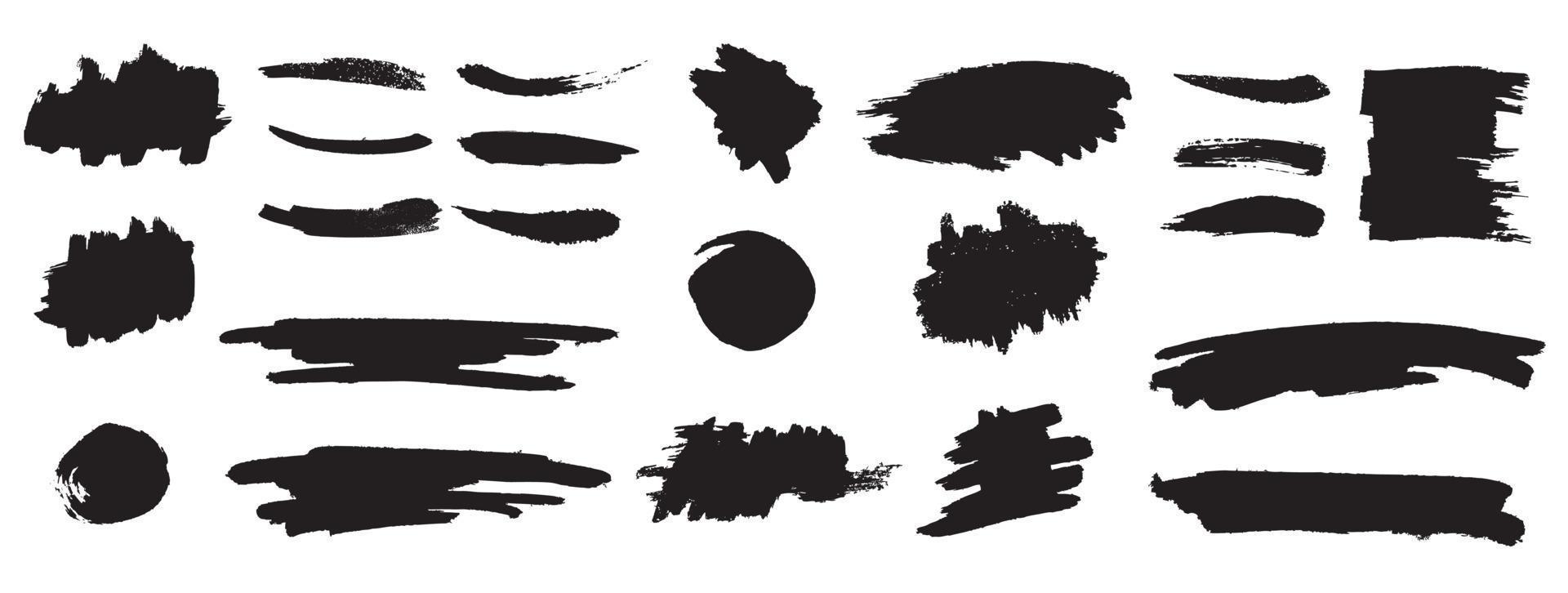 Set of black paint, ink brush strokes 10057781 Vector Art at Vecteezy
