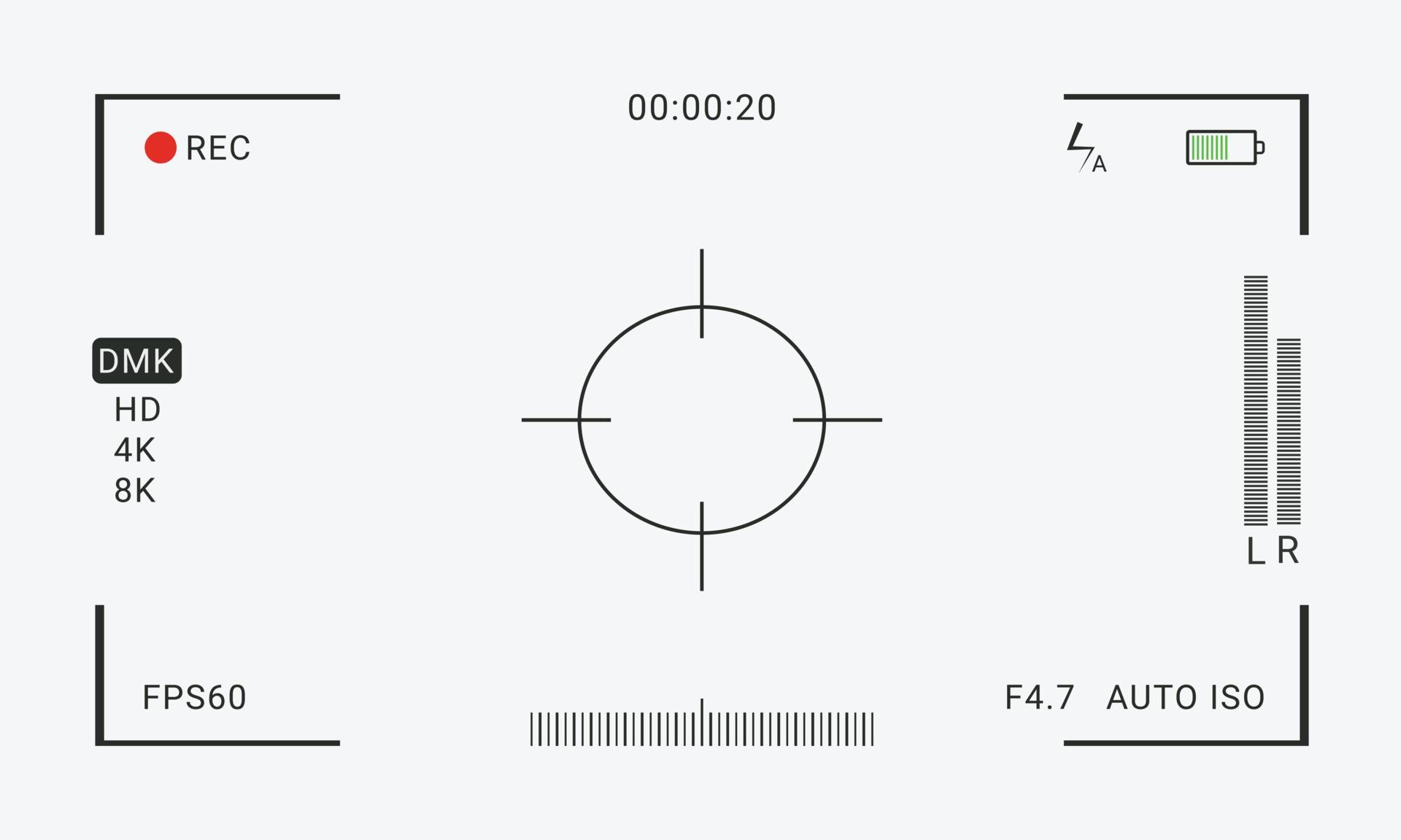 Camera interface viewfinder and focusing video screen of the camera ...