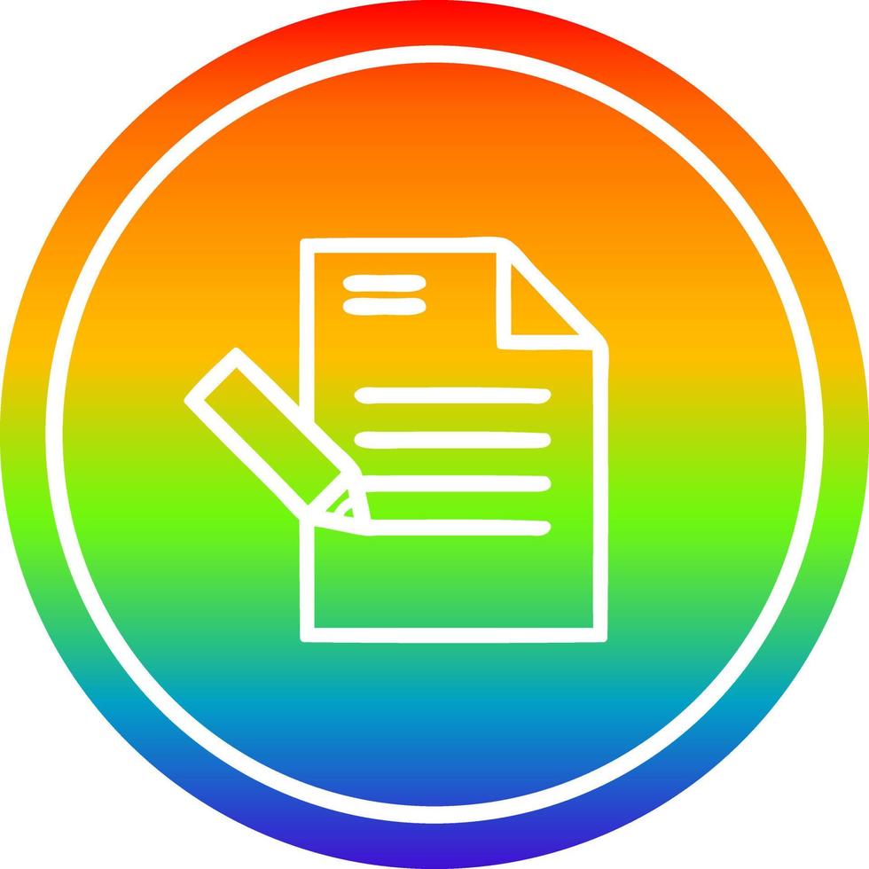 documento de escritura circular en el espectro del arco iris 10065309 ...