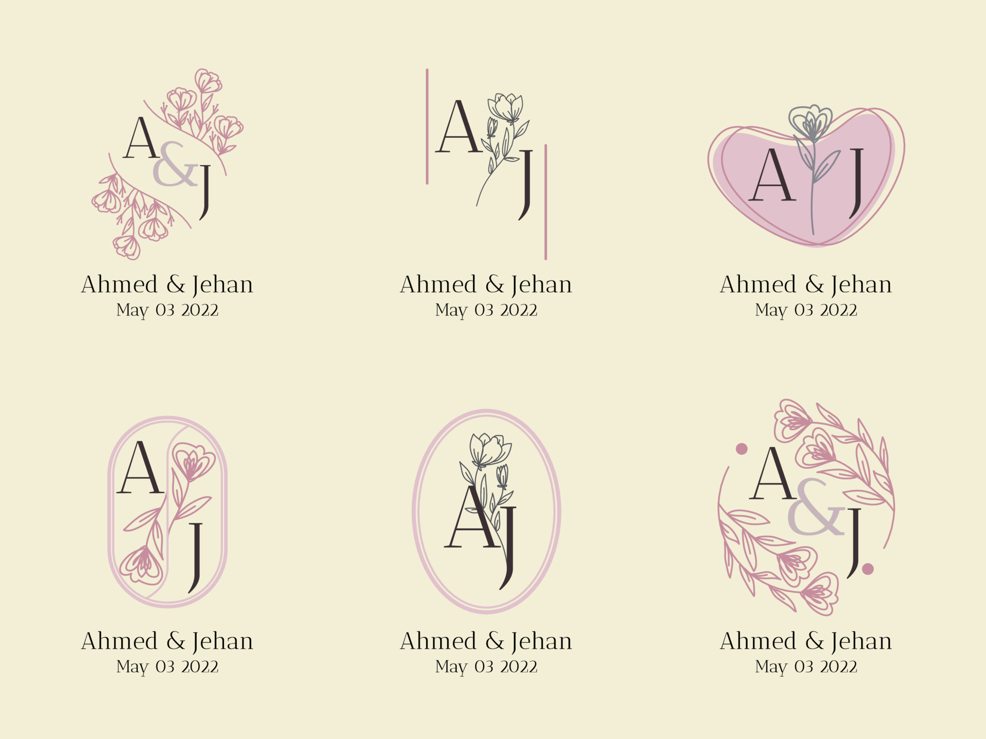Wedding Monogram Logo Templates Collections Set Vector Design Element 10066233 Vector Art At