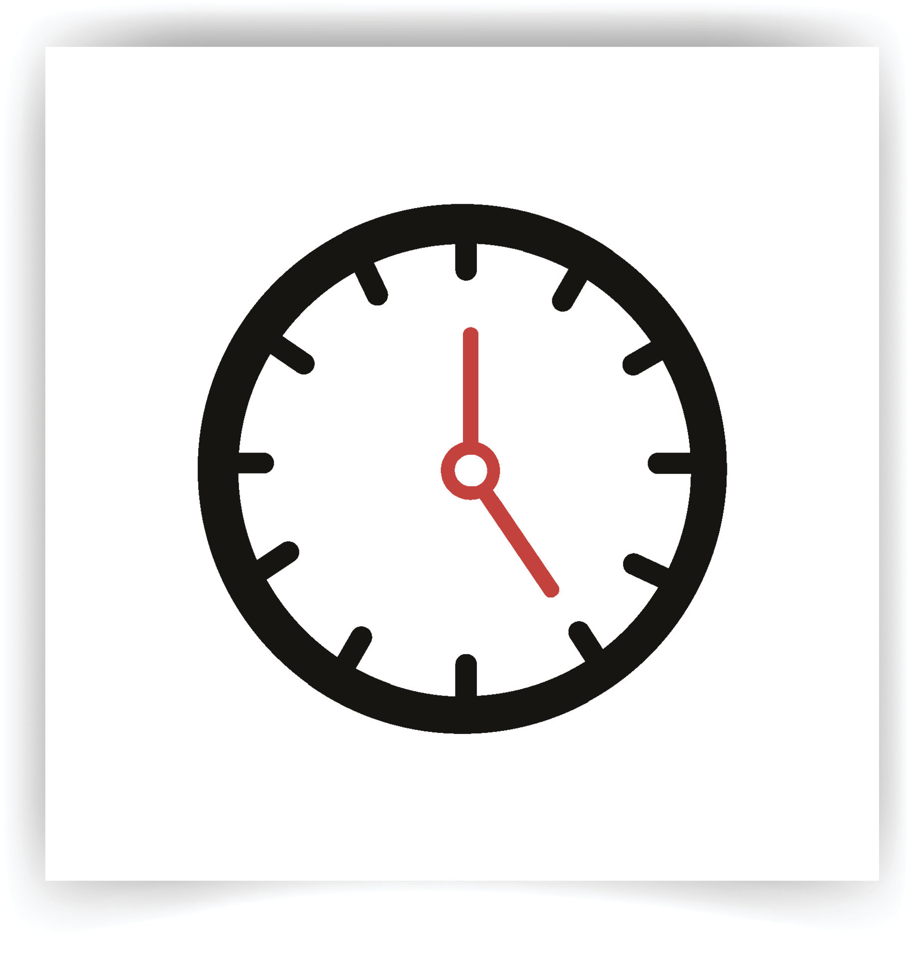 Clock Icon In Flat Style Timer On Color Background Vector Design