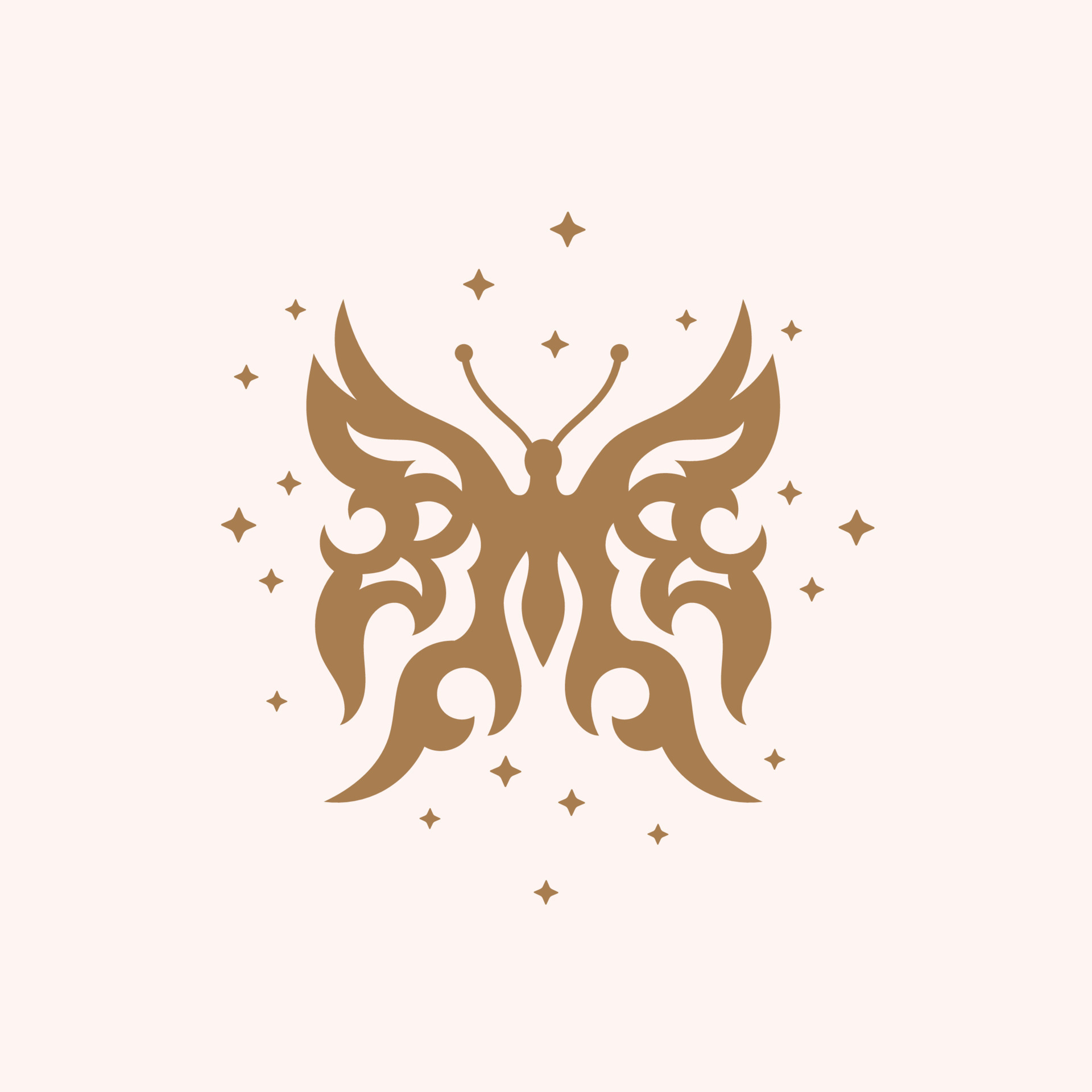 abstract butterfly with star element vector 10066479 Vector Art at Vecteezy