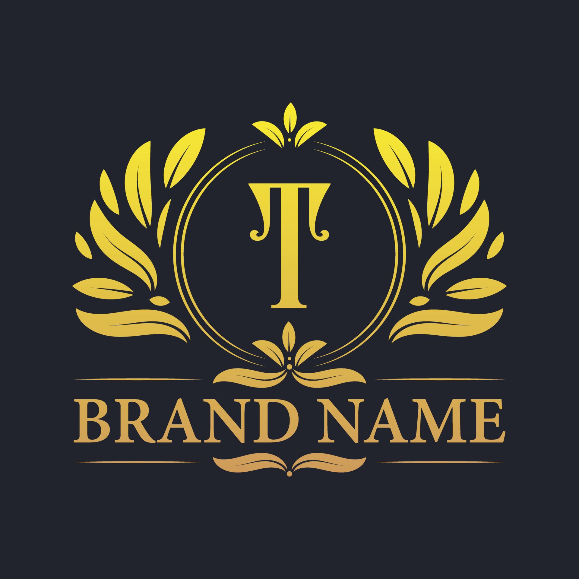 Golden vintage Luxury T letter logo design. 10076099 Vector Art at Vecteezy