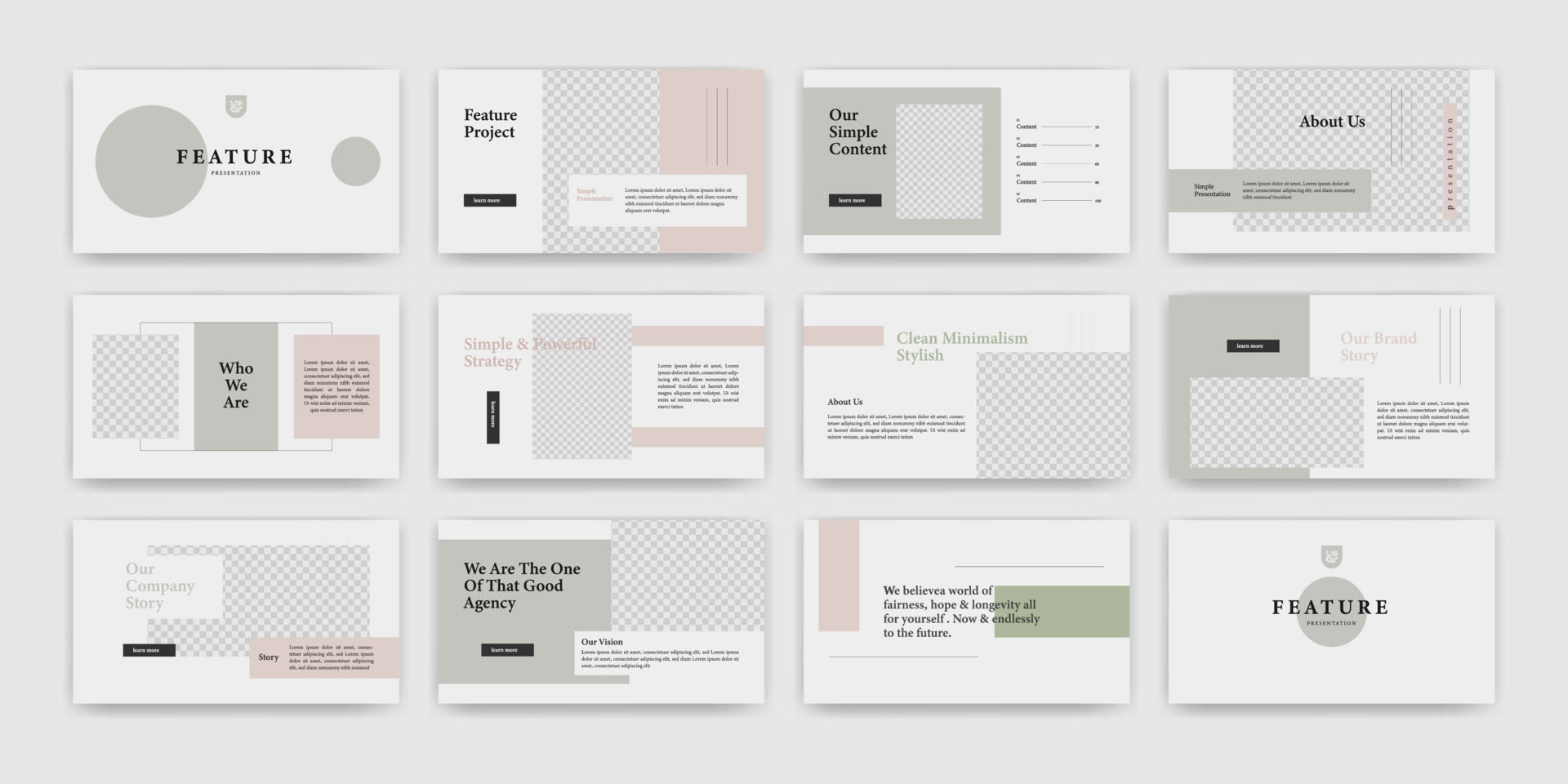minimalist business presentation powerpoint template 10076182 Vector ... minimalist business presentation powerpoint template 10076182 Vector ...