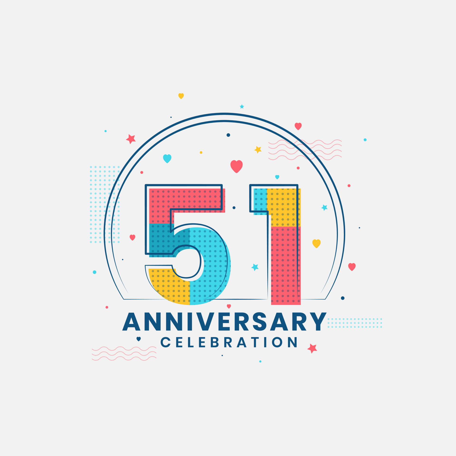 51 Anniversary celebration, Modern 51st Anniversary design 10079841 ... 51 Anniversary celebration, Modern 51st Anniversary design 10079841 ...