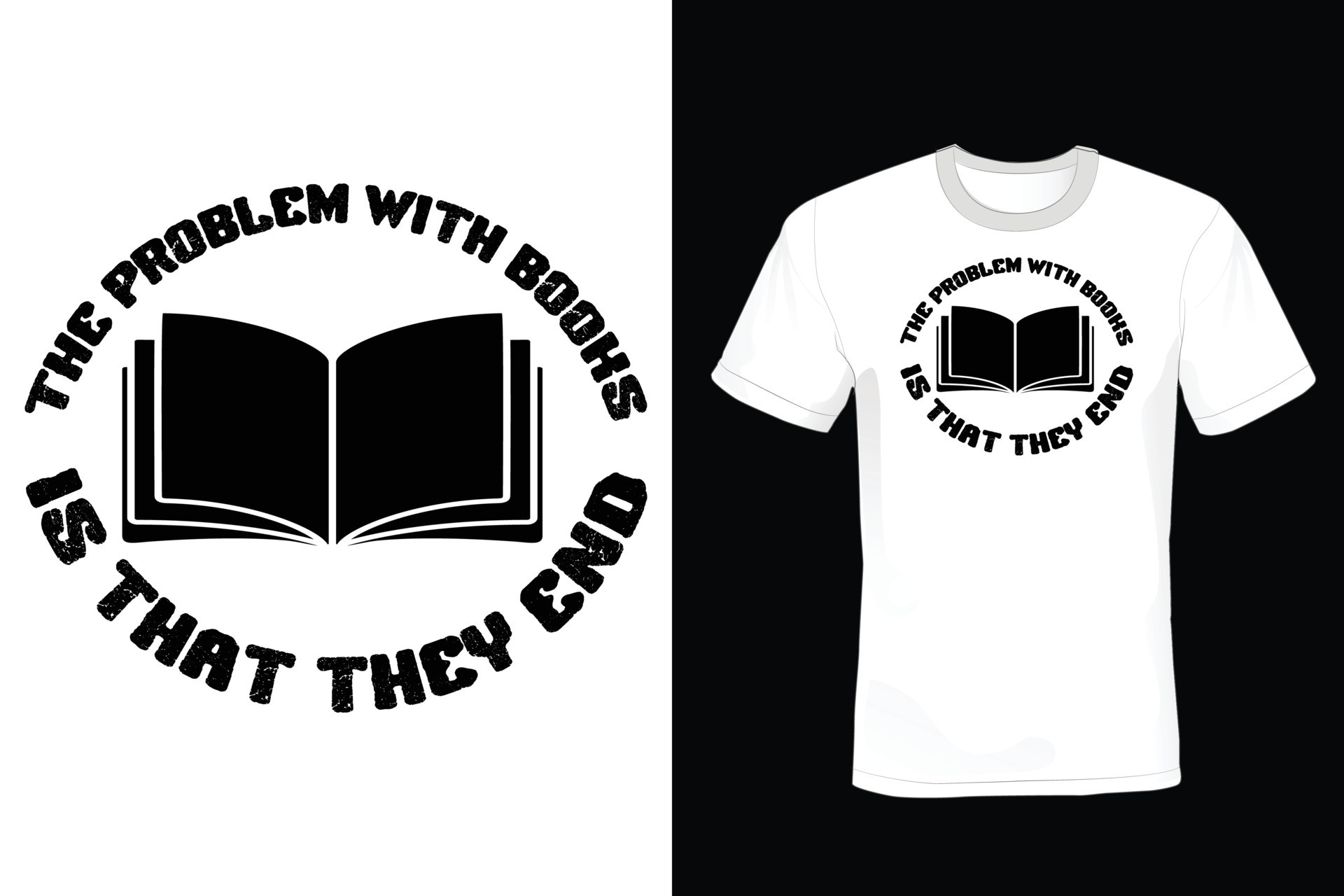 Book Lover T Shirt Design Vintage Typography 10084330 Vector Art At Vecteezy