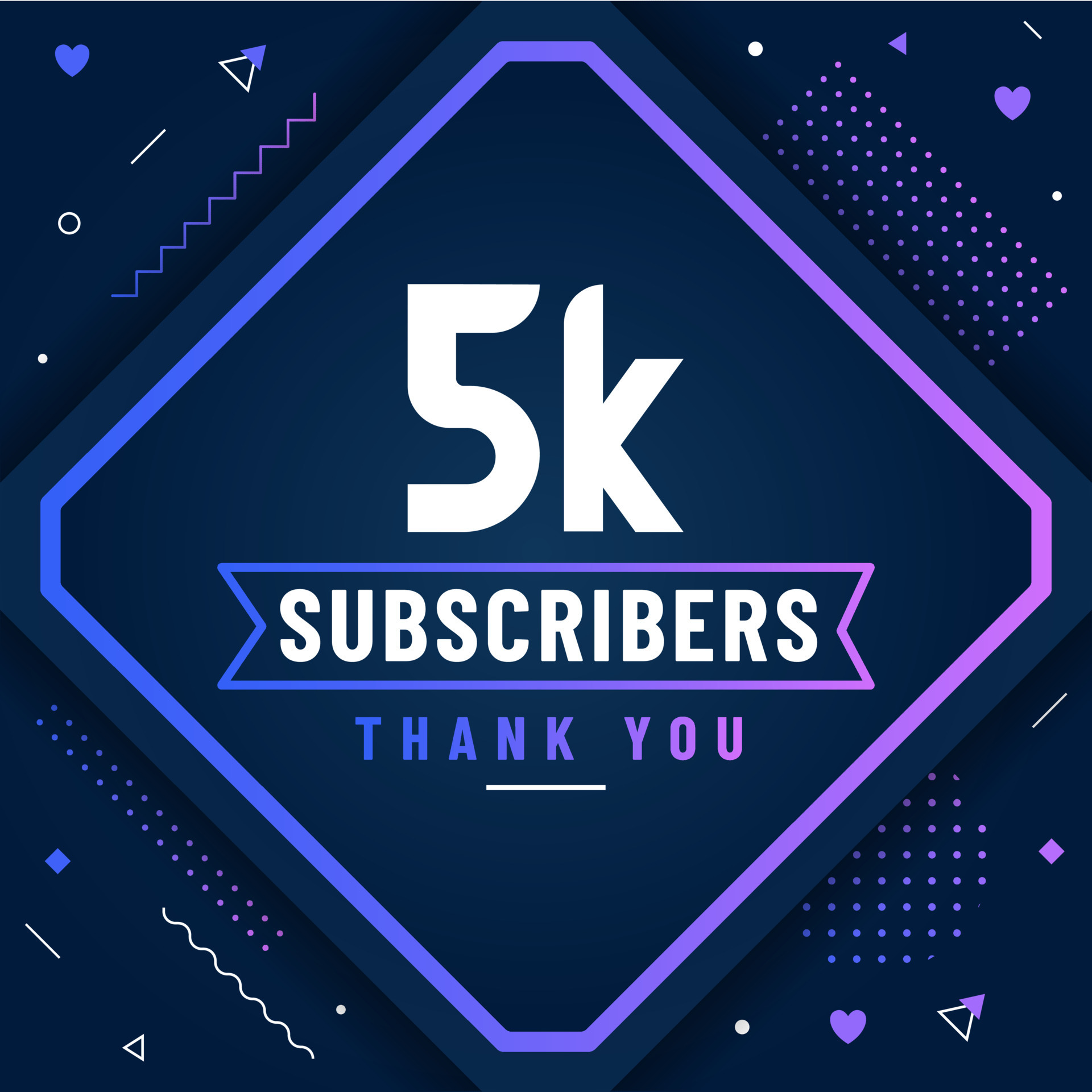 Thank you 5K subscribers, 5000 subscribers celebration modern colorful ... Thank you 5K subscribers, 5000 subscribers celebration modern colorful ...