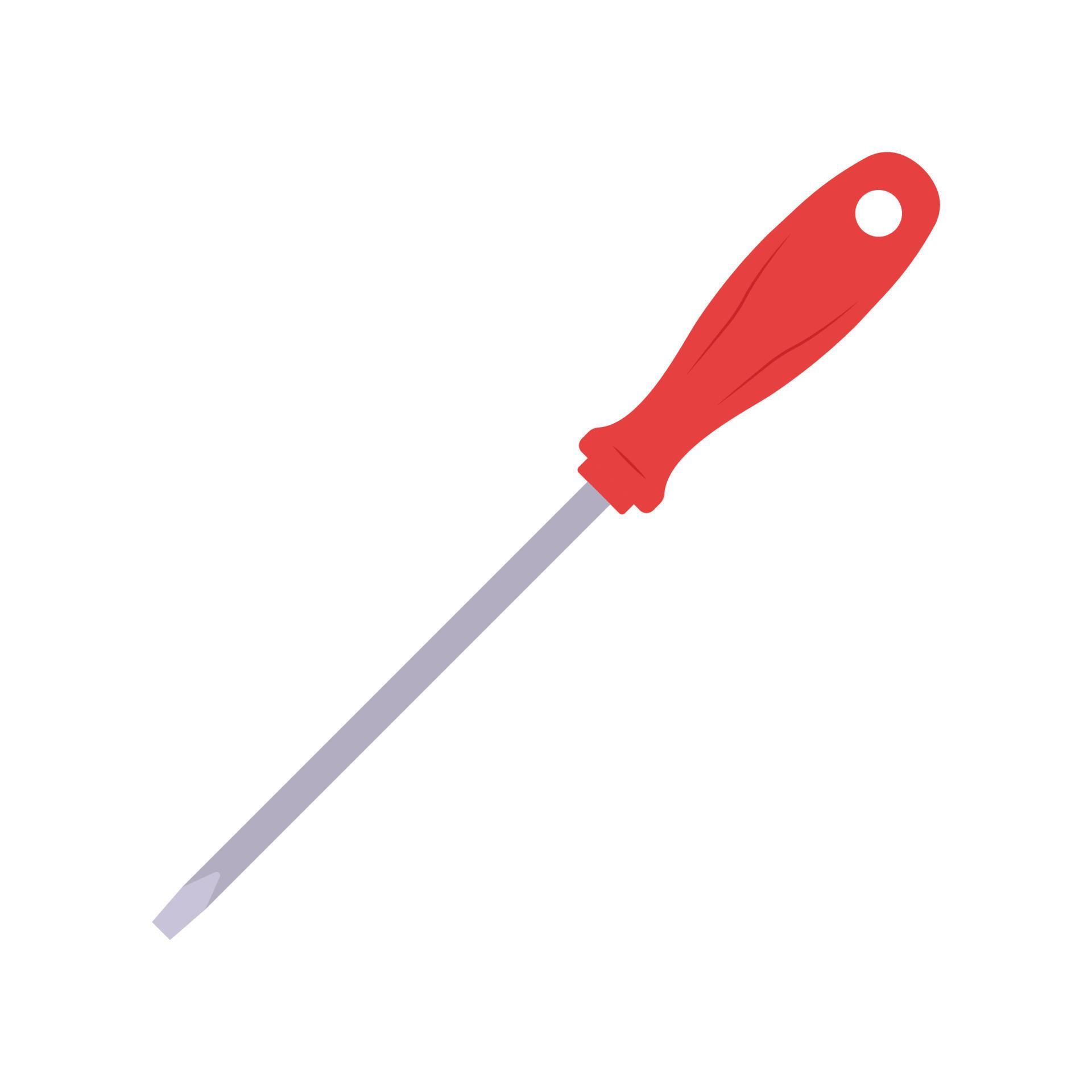 Screwdriver Flat Illustration Clean Icon Design Element On Isolated White Background 10090264