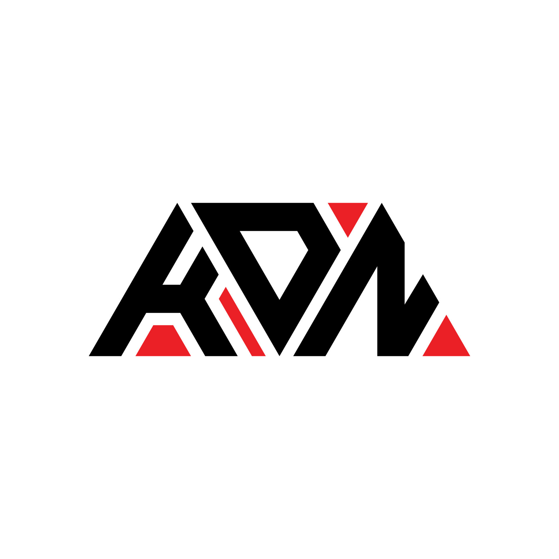 KDN triangle letter logo design with triangle shape. KDN triangle logo design monogram. KDN ...