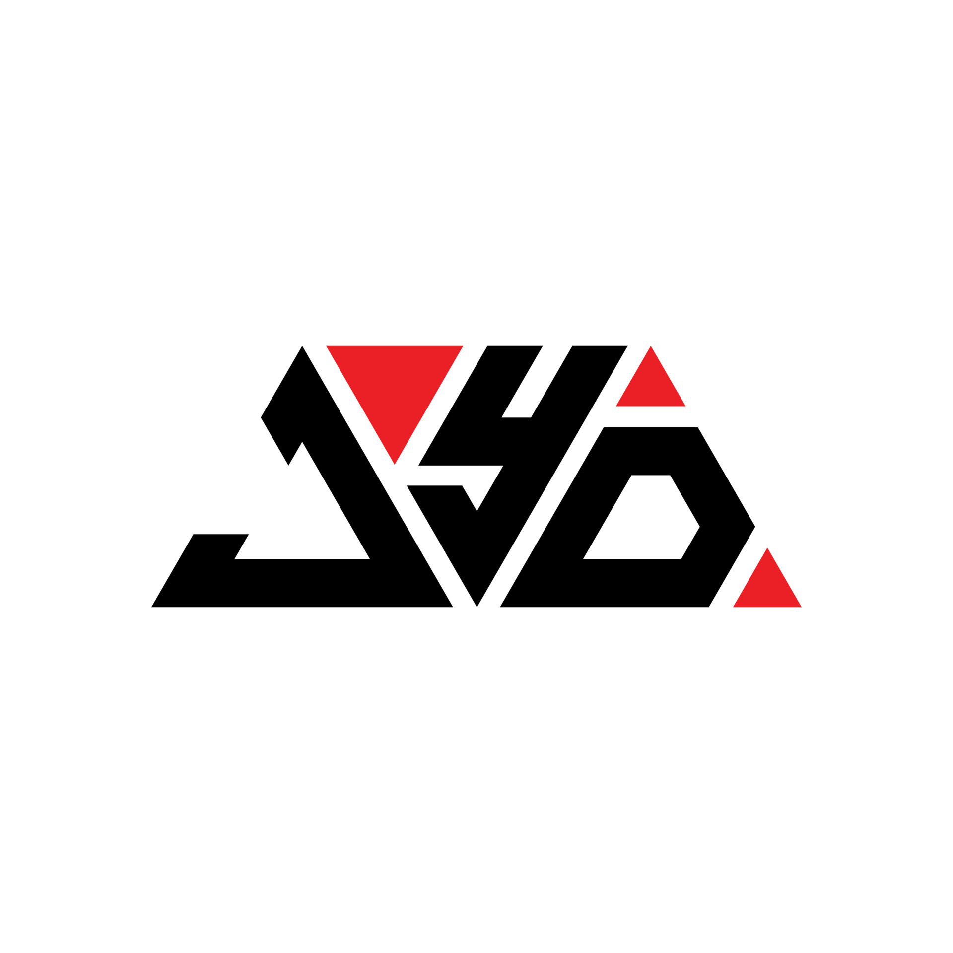 diseño de logotipo de letra de triángulo jyd con forma de triángulo. monograma de diseño del ...