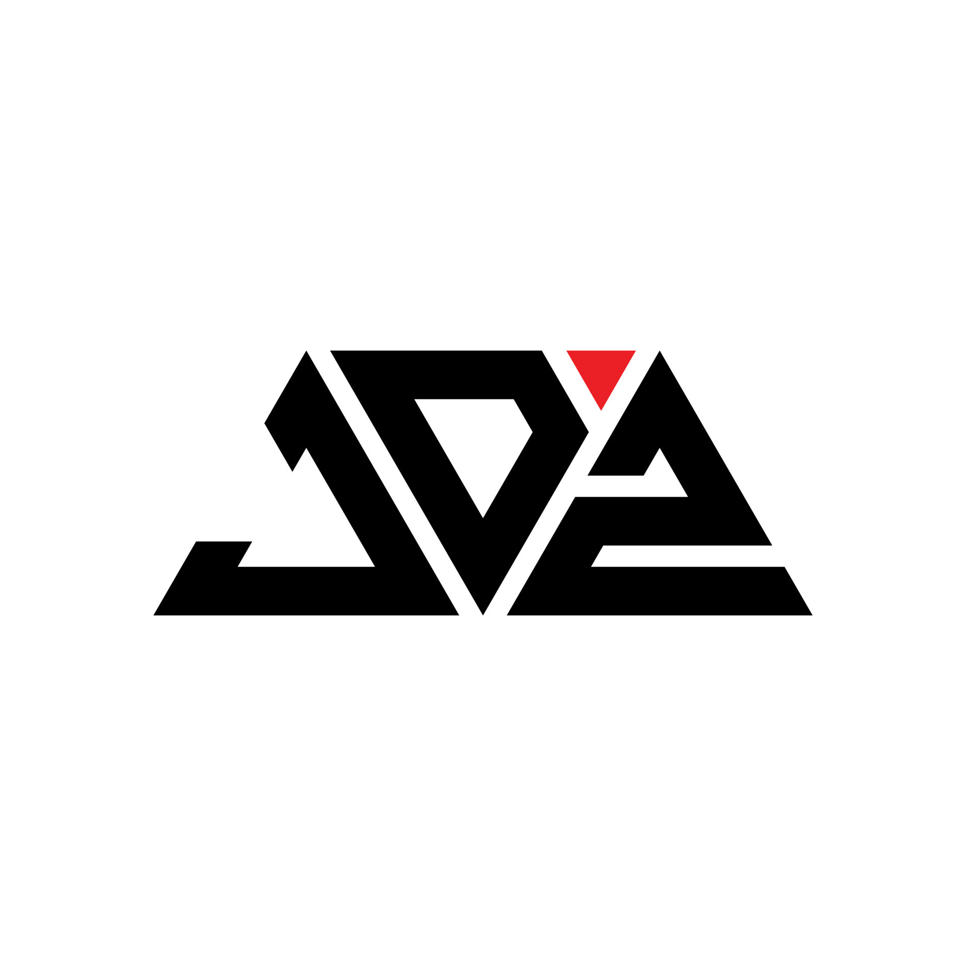 JDZ triangle letter logo design with triangle shape. JDZ triangle logo design monogram. JDZ ...