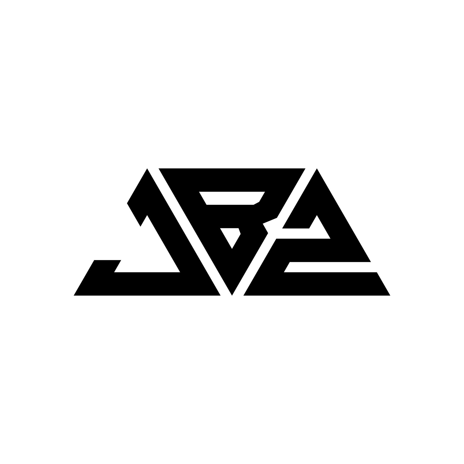 diseño de logotipo de letra triangular jbz con forma de triángulo. monograma de diseño del ...