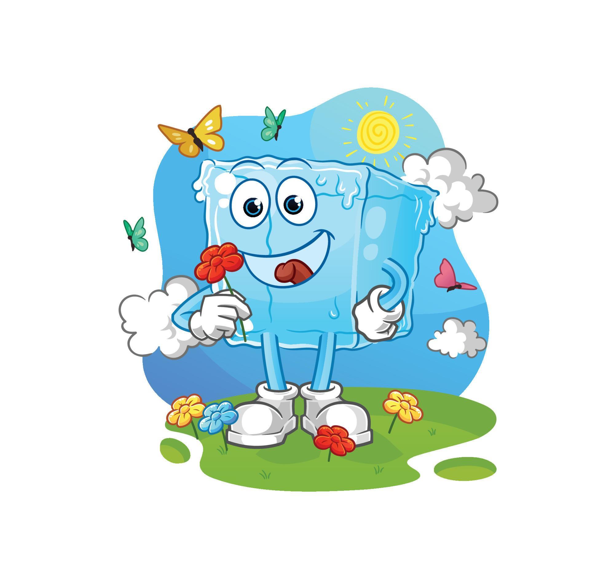 Ice Cube Cartoon Vector 10103184 Vector Art At Vecteezy