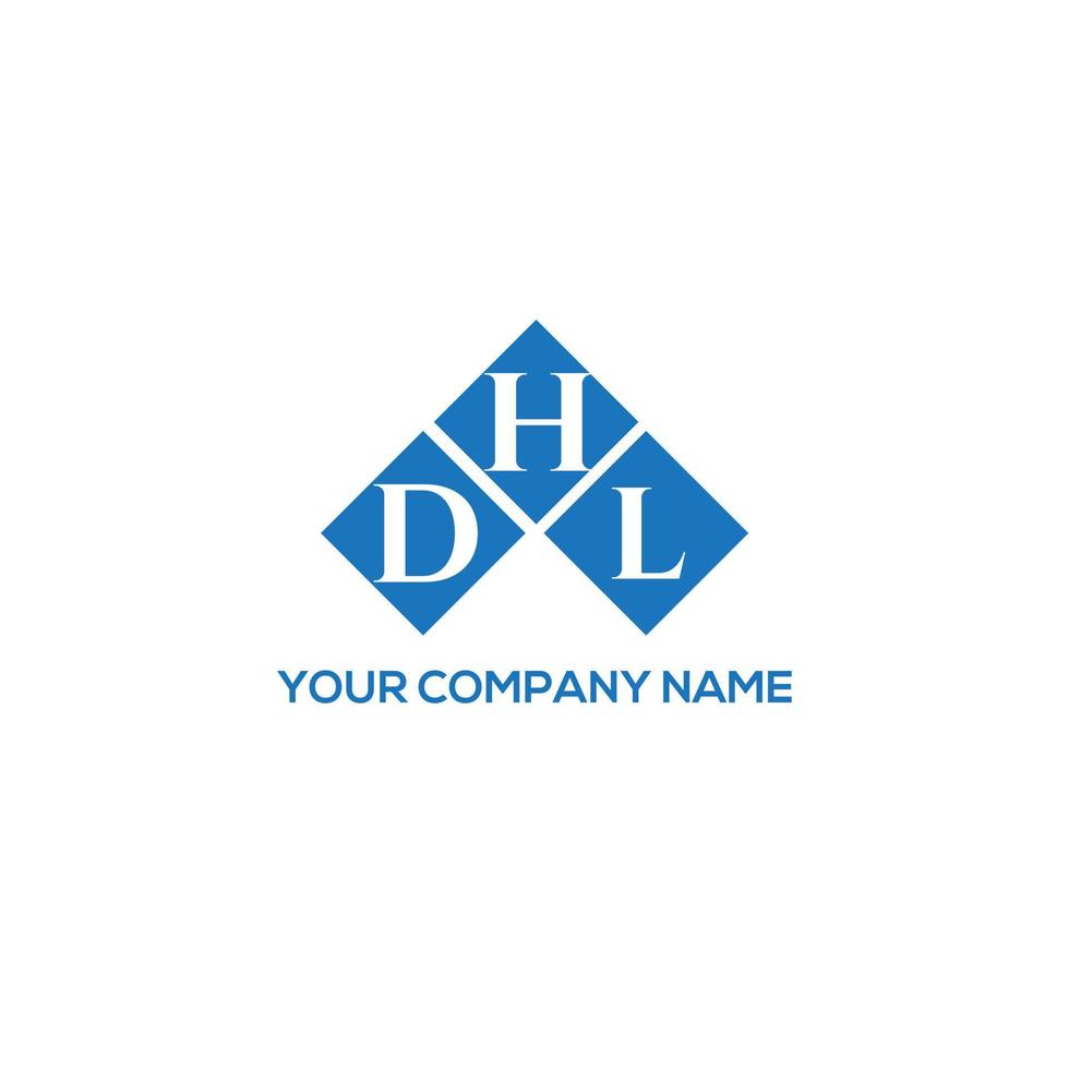 DHL letter logo design on WHITE background. DHL creative initials letter logo concept. DHL ...