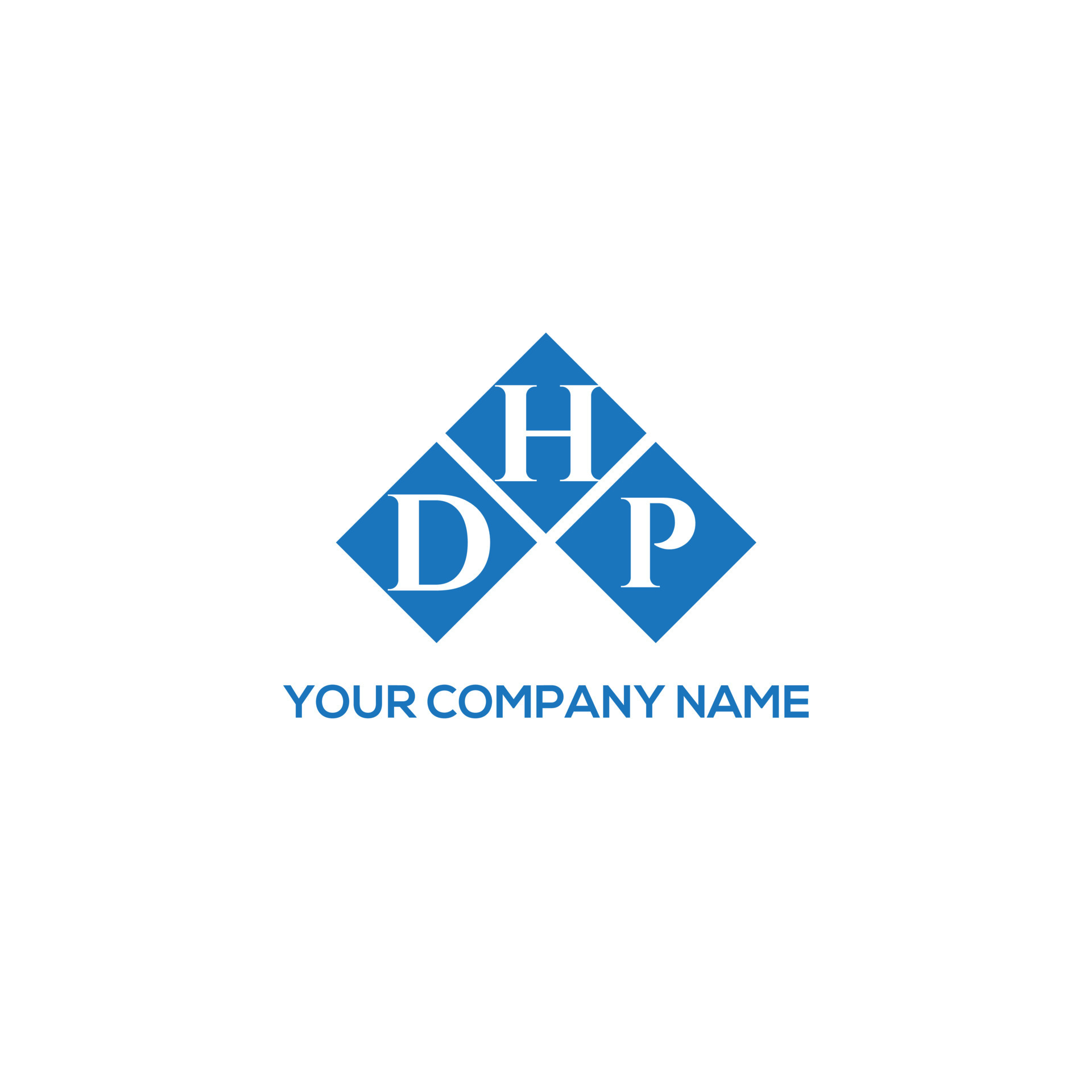 DHP letter logo design on WHITE background. DHP creative initials letter logo concept. DHP ...