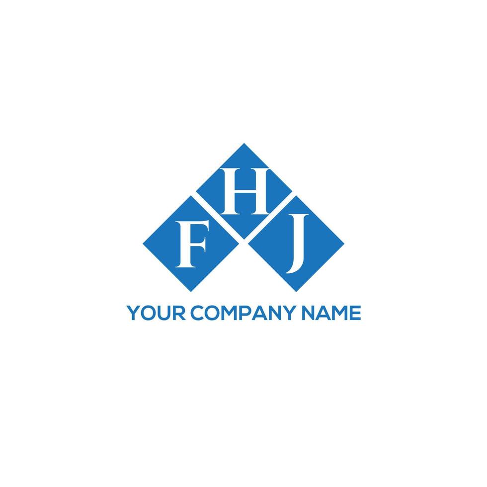 FHJ letter logo design on WHITE background. FHJ creative initials letter logo concept. FHJ ...