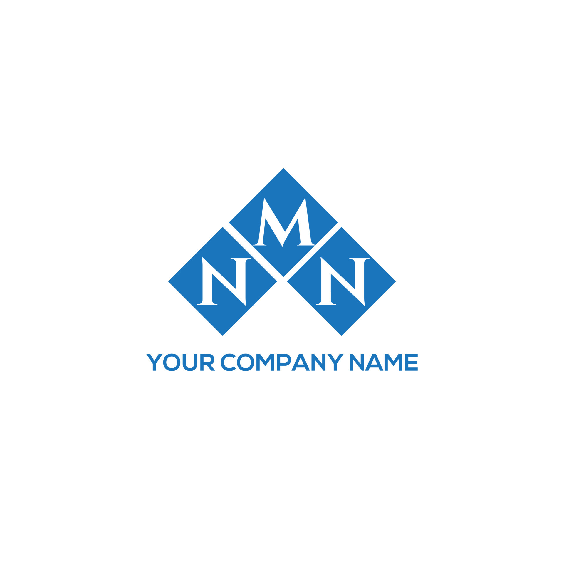 NMN letter logo design on WHITE background. NMN creative initials letter logo concept. NMN ...