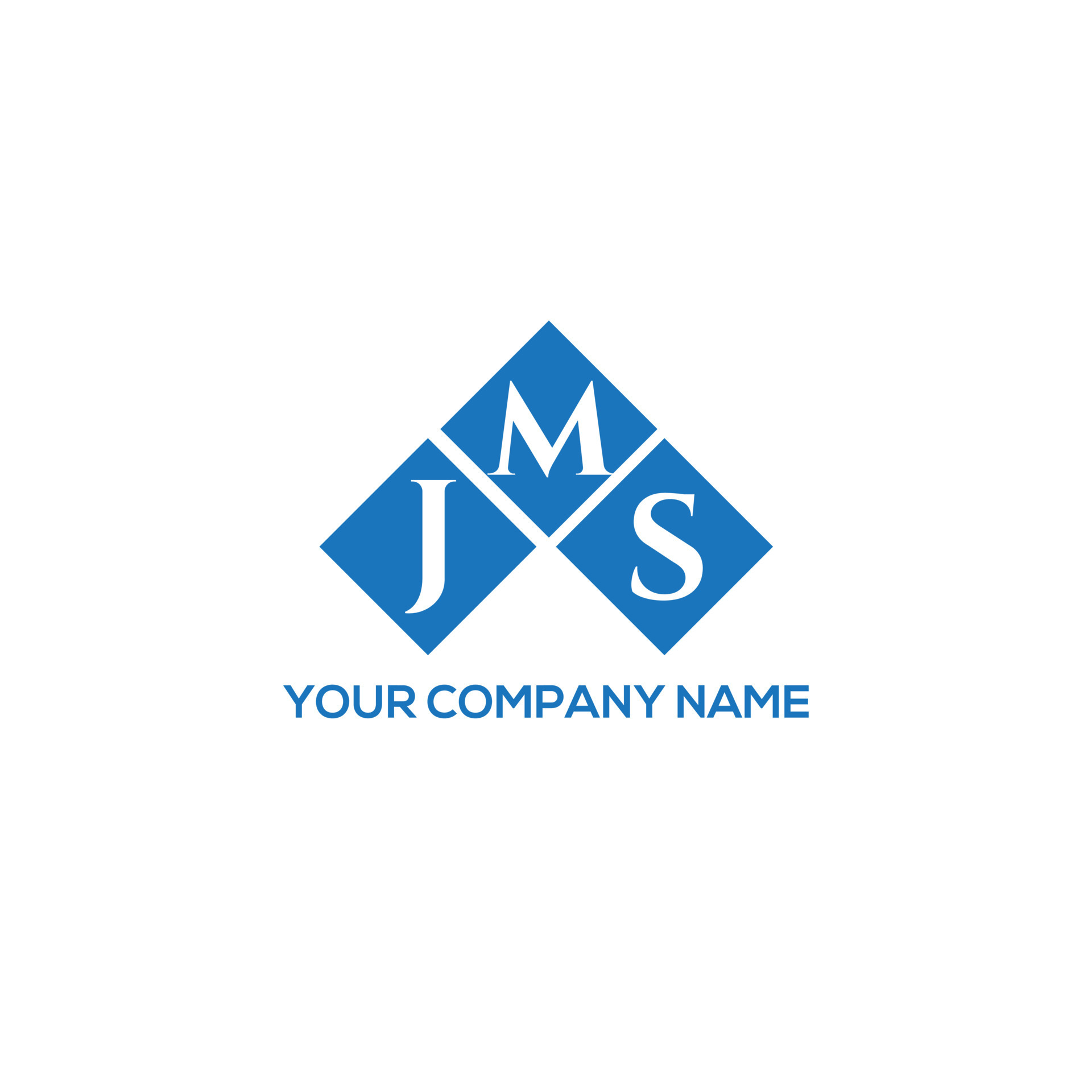 diseño de logotipo de letra jms sobre fondo blanco. concepto de logotipo de letra de iniciales ...