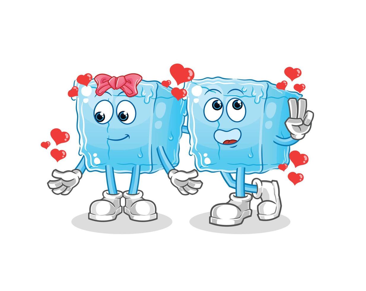 Ice Cube Cartoon Vector 10110612 Vector Art At Vecteezy