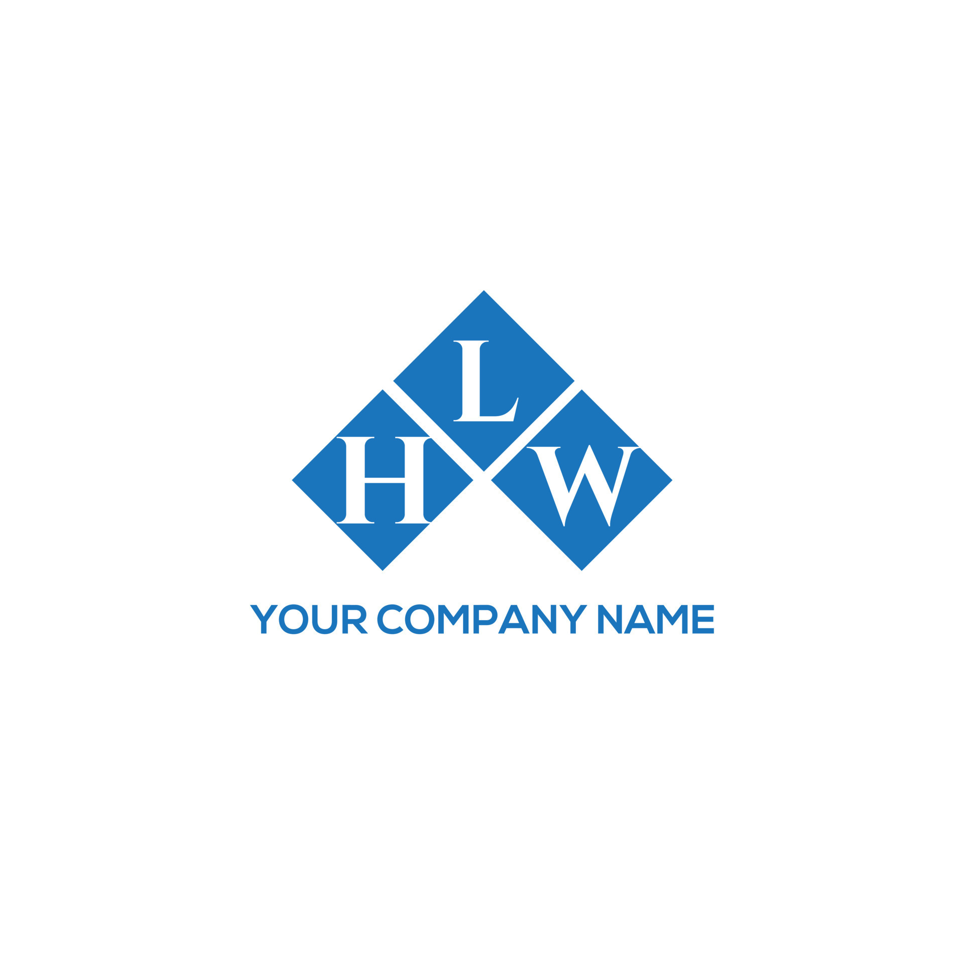 HLW letter logo design on WHITE background. HLW creative initials letter logo concept. HLW ...
