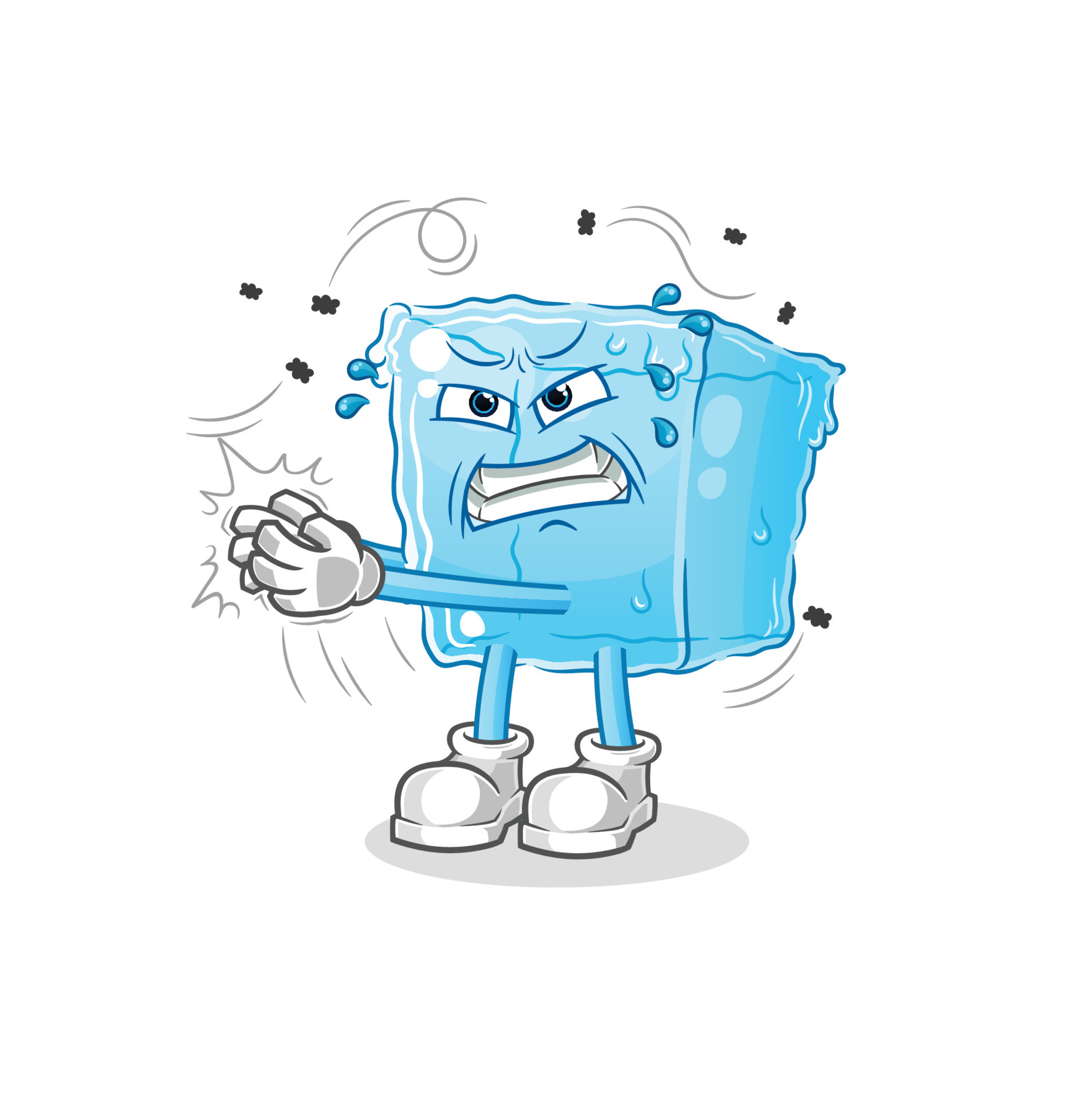 Ice Cube Cartoon Vector 10120711 Vector Art At Vecteezy