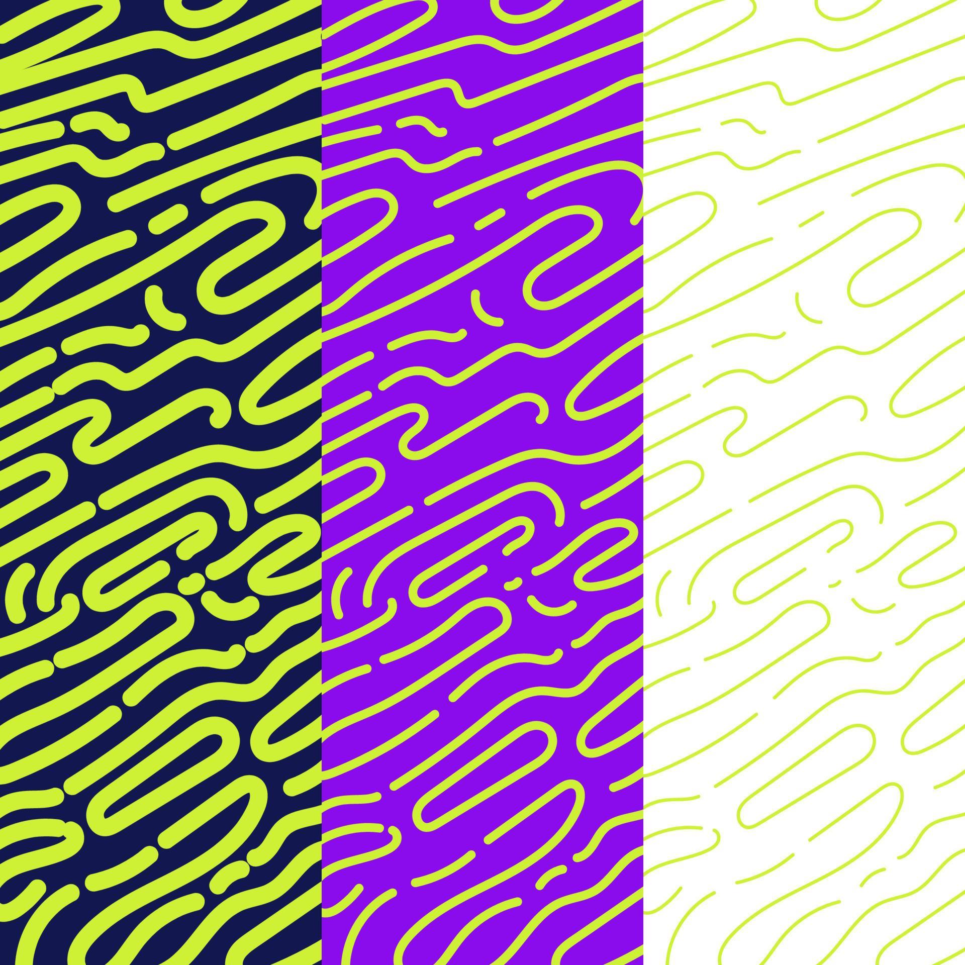 Rounded lines pattern collection 10127057 Vector Art at Vecteezy