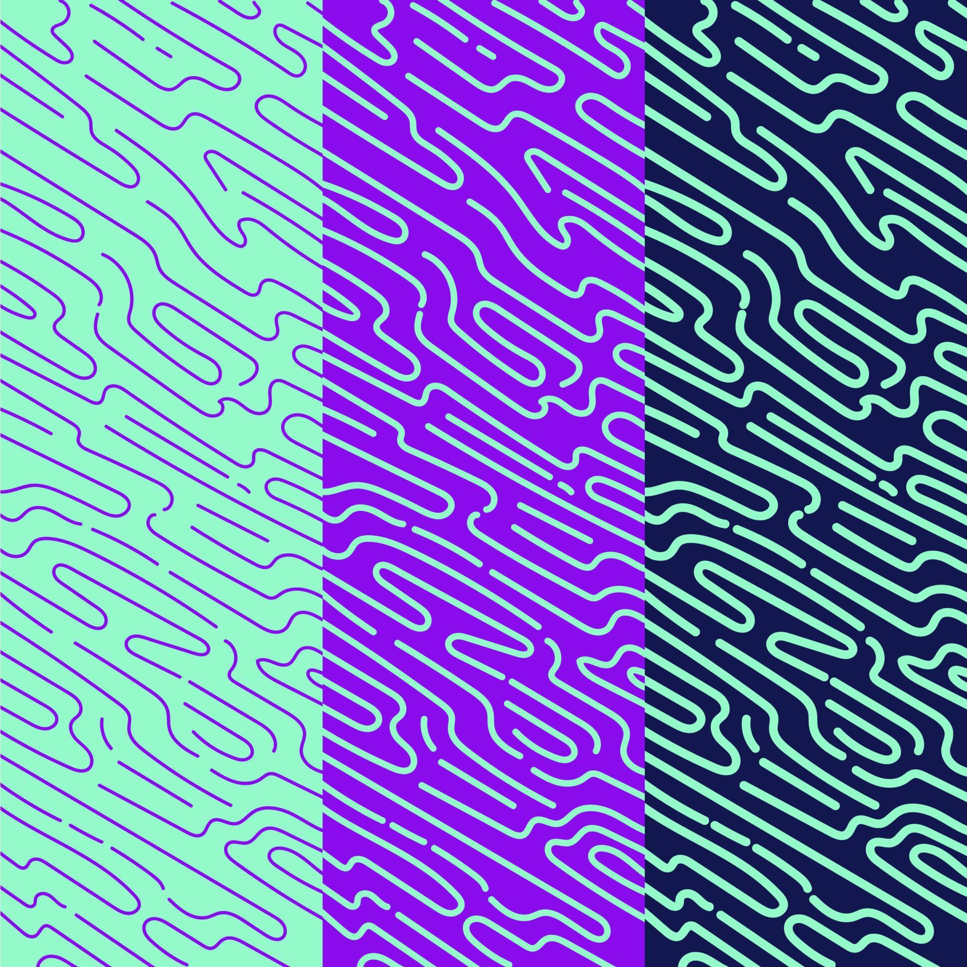 Rounded lines pattern collection 10127068 Vector Art at Vecteezy