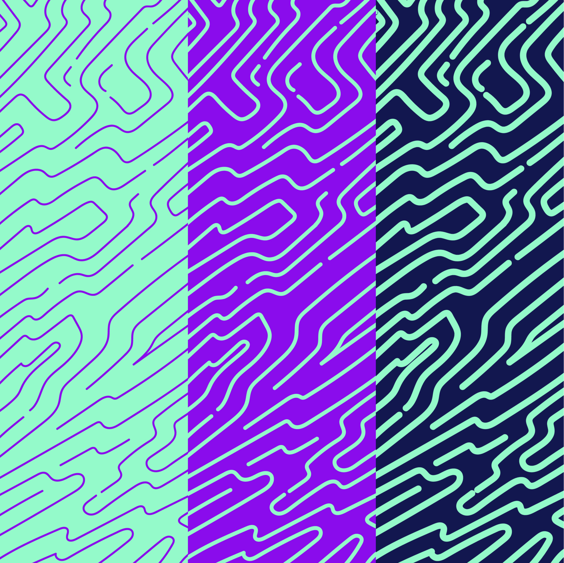 Rounded lines pattern collection 10127072 Vector Art at Vecteezy