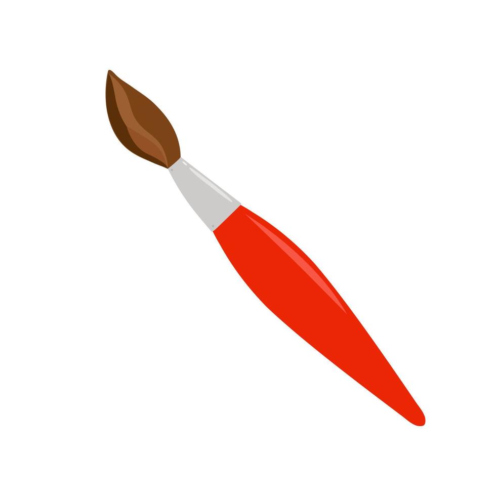 pincel de pintura simple ilustración vectorial de estilo plano, objeto ... pincel de pintura simple ilustración vectorial de estilo plano, objeto ...