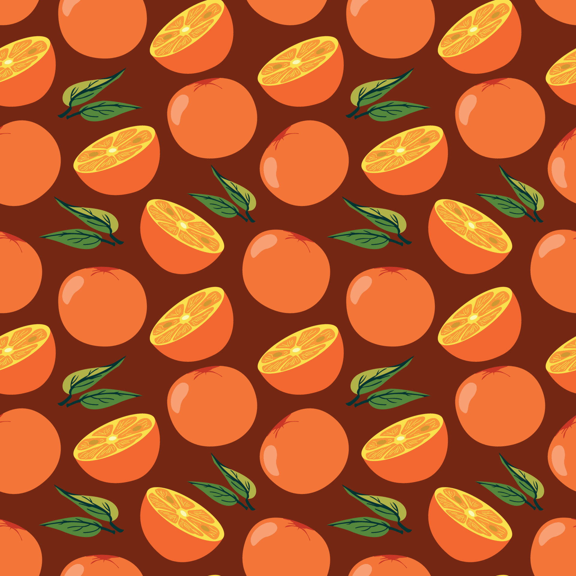 Seamless Orange Fruit Texture