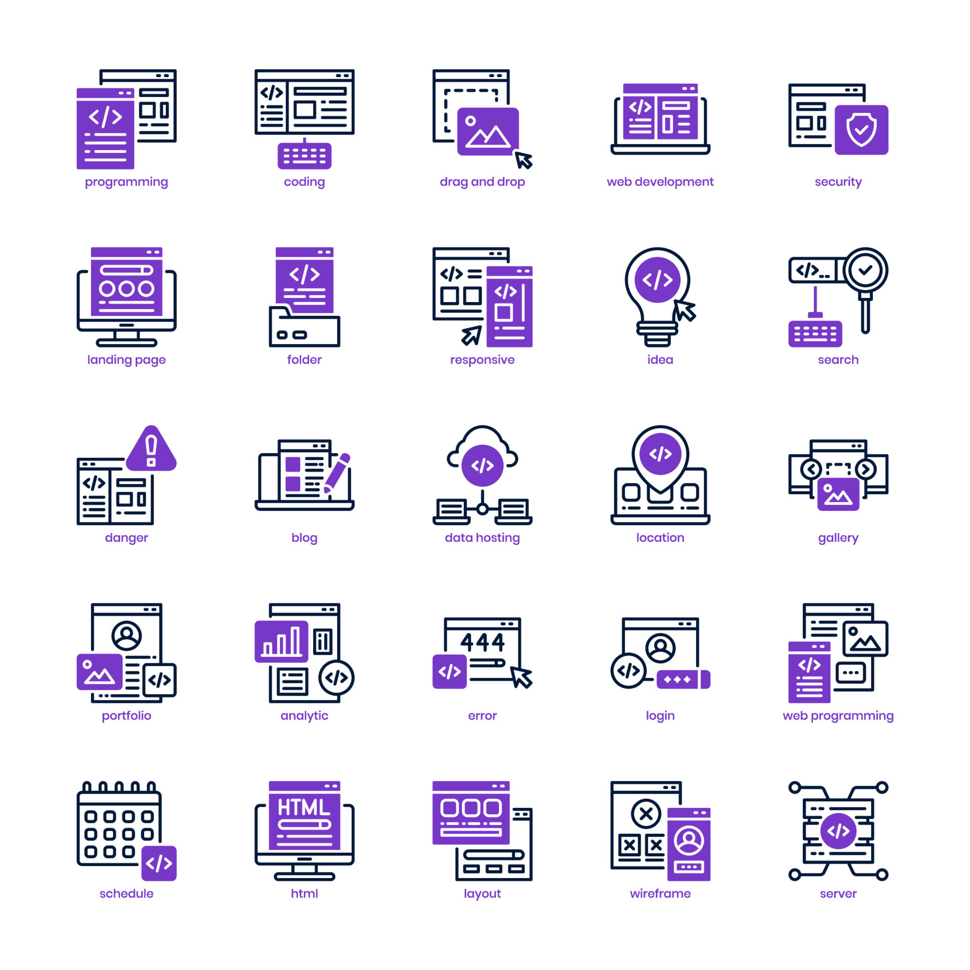 Website Development icon pack for your website design, logo, app, UI ...