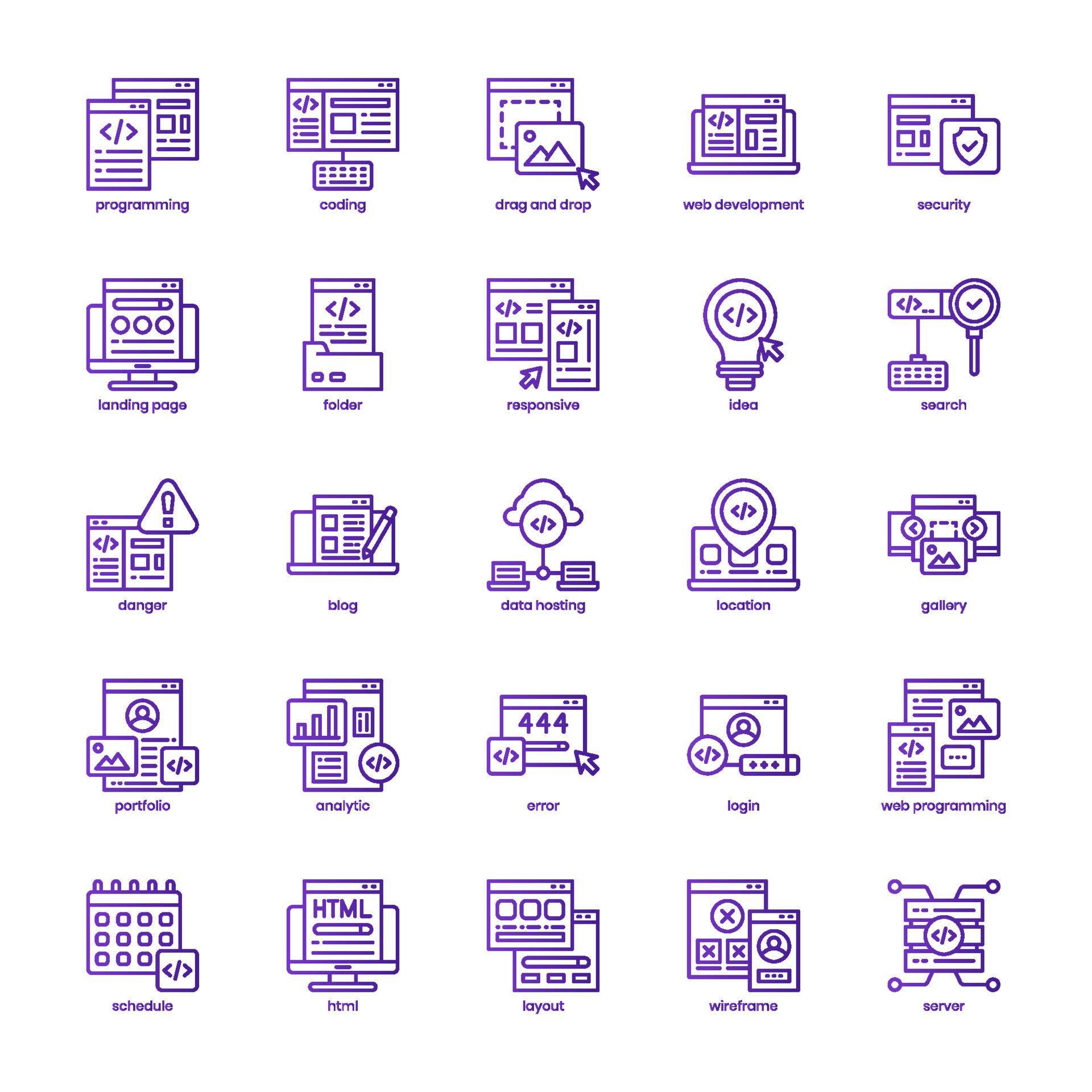 Website Development icon pack for your website design, logo, app, UI ...