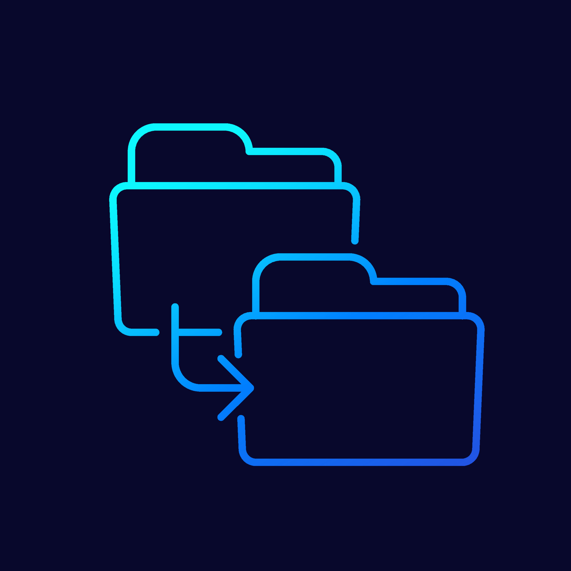 copy folder icon, thin line vector 10135277 Vector Art at Vecteezy