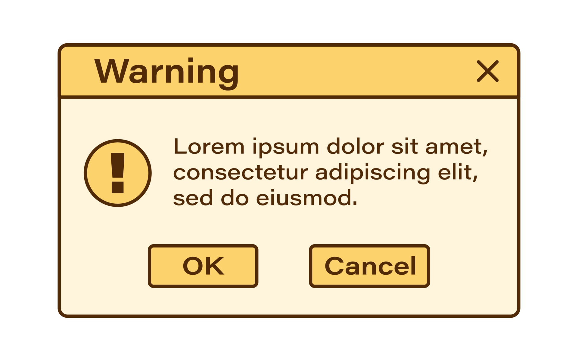 Vector retro vaporwave modal window. Vintage warning dialog windows ... Vector retro vaporwave modal window. Vintage warning dialog windows ...
