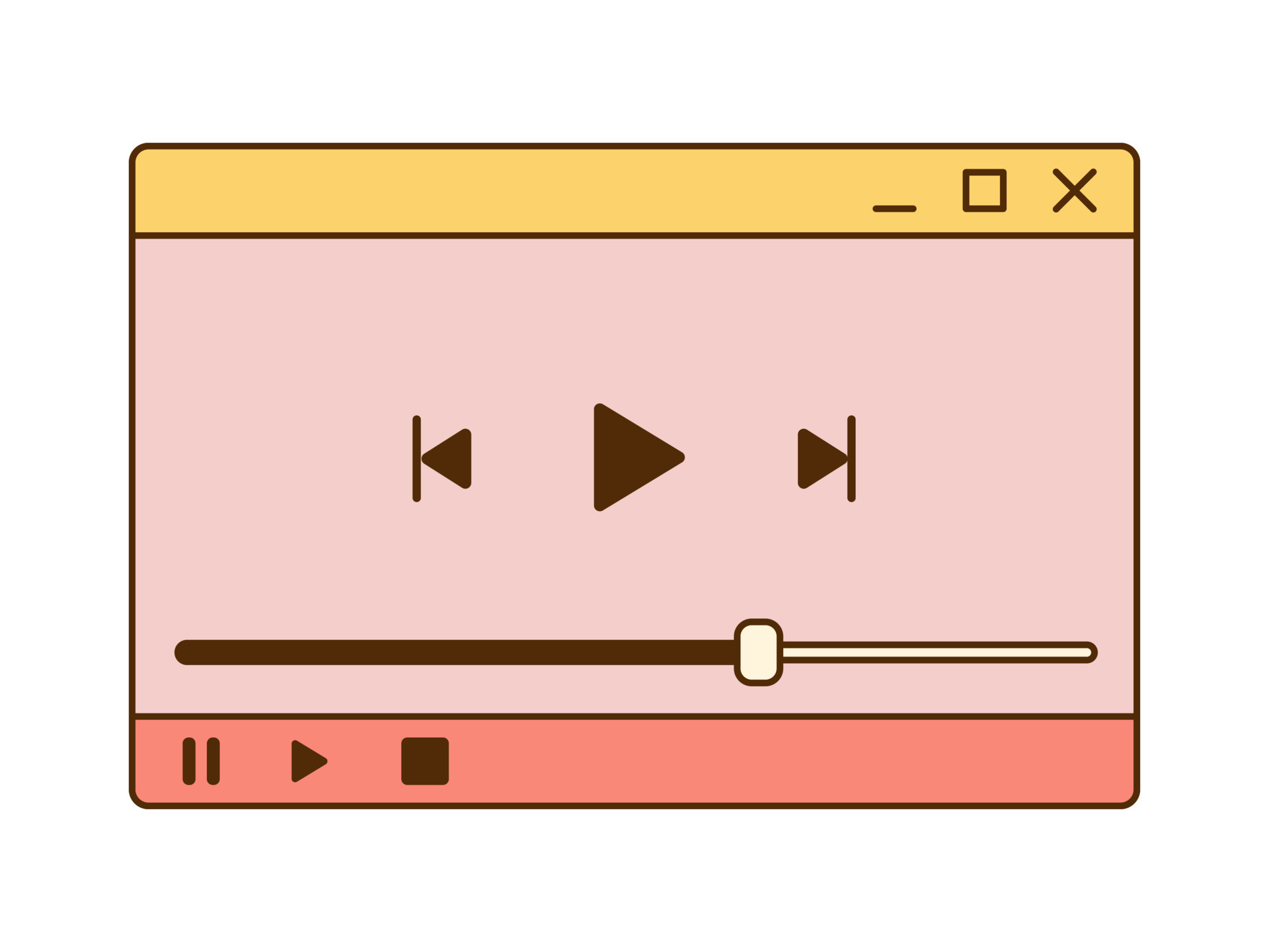 Vector retro video player window. Nostalgic UI. Retro vaporwave ... Vector retro video player window. Nostalgic UI. Retro vaporwave ...