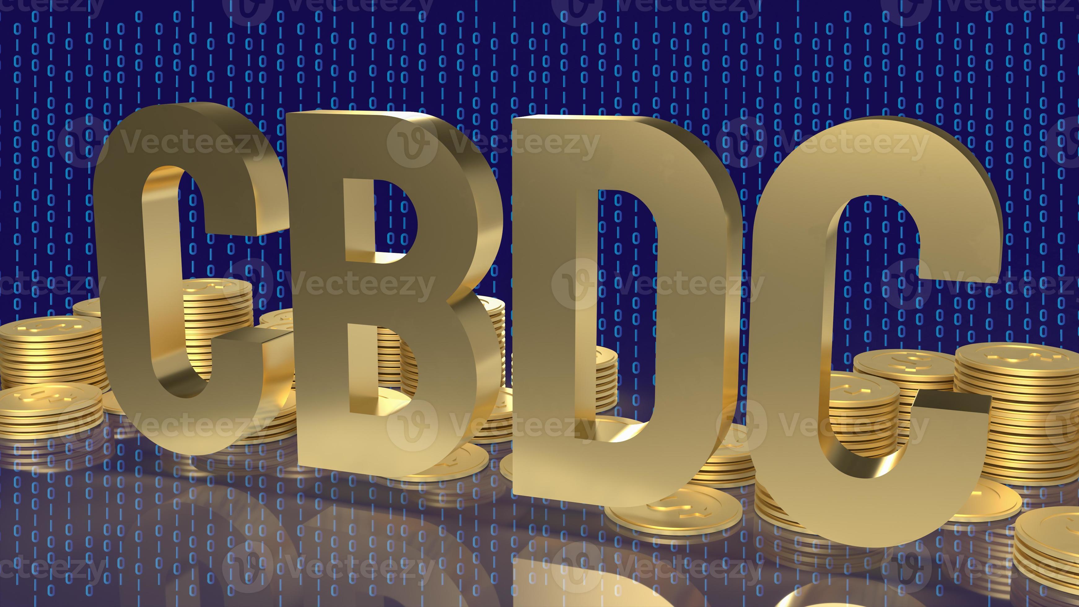 The cbdc gold text and coins on digital background for business concept 3d rendering 10136595 ...